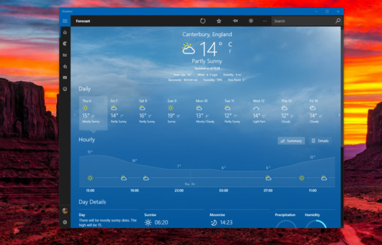 MSN Weather supports dark theme for Insiders in the Fast ring - Neowin