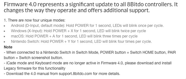 8bitdo updates its range of controllers to support the Nintendo Switch ...