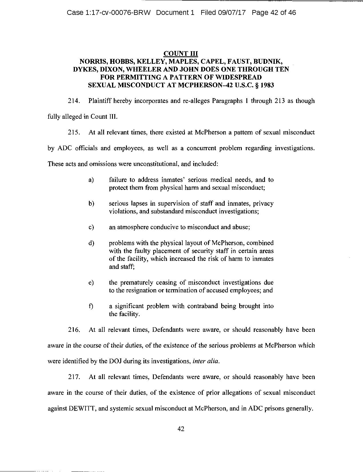 Document: In lawsuit, Arkansas inmate says prison allowed sexual abuse ...