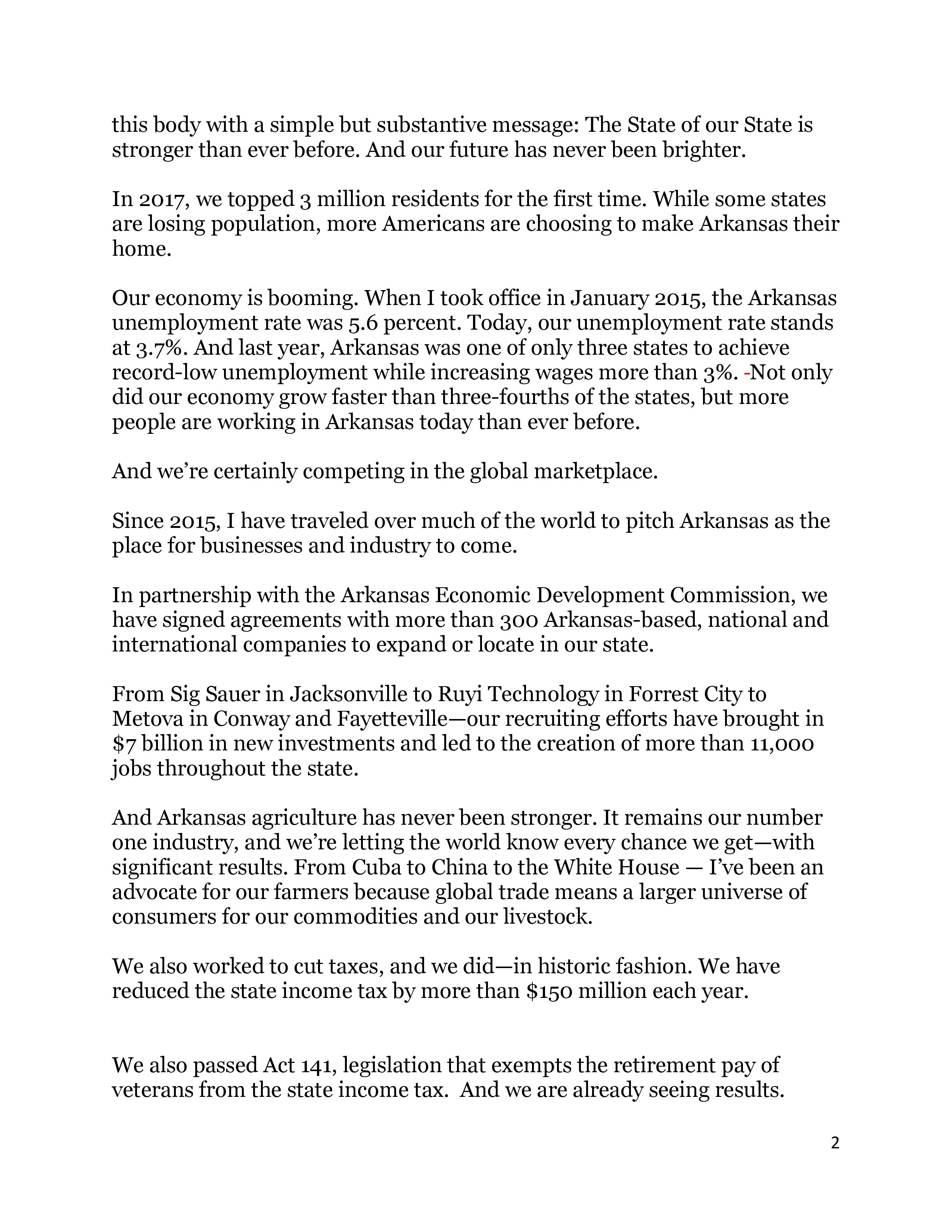 Governor's speech to General Assembly | Governor's speech to General ...