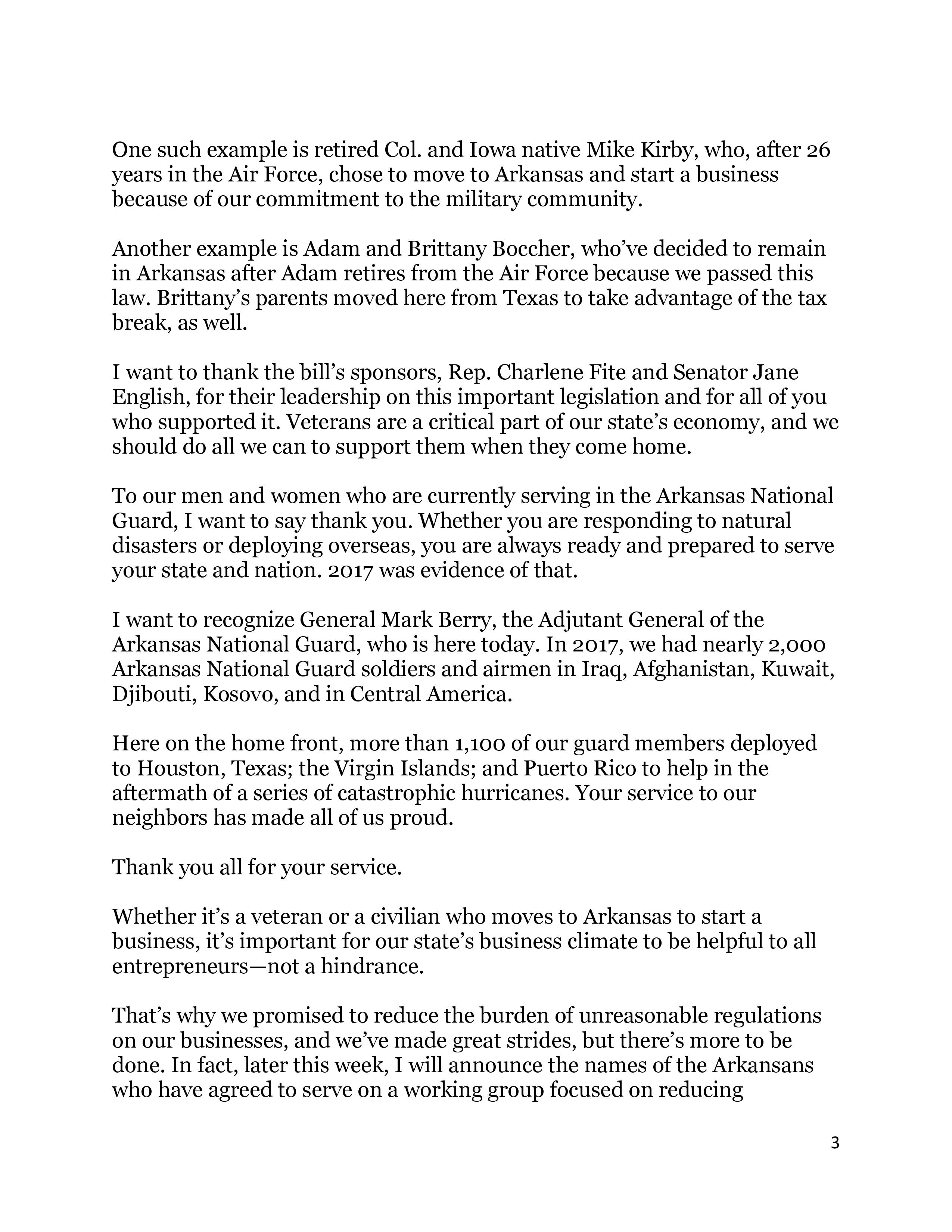 Governor's speech to General Assembly | The Arkansas Democrat-Gazette ...