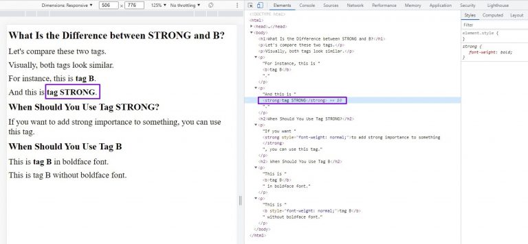 What Is the Difference Between b and strong: Your Short Guide ...