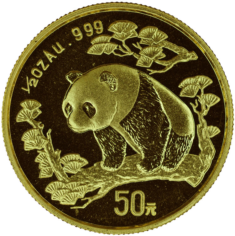 1997 50 Yuan MS Gold Panda Small Date Value | NGC