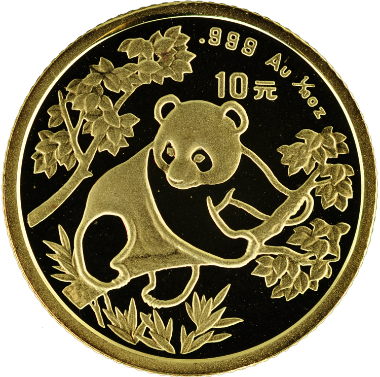 1992 10 Yuan MS Gold Panda Large Date - High 2 Value | NGC