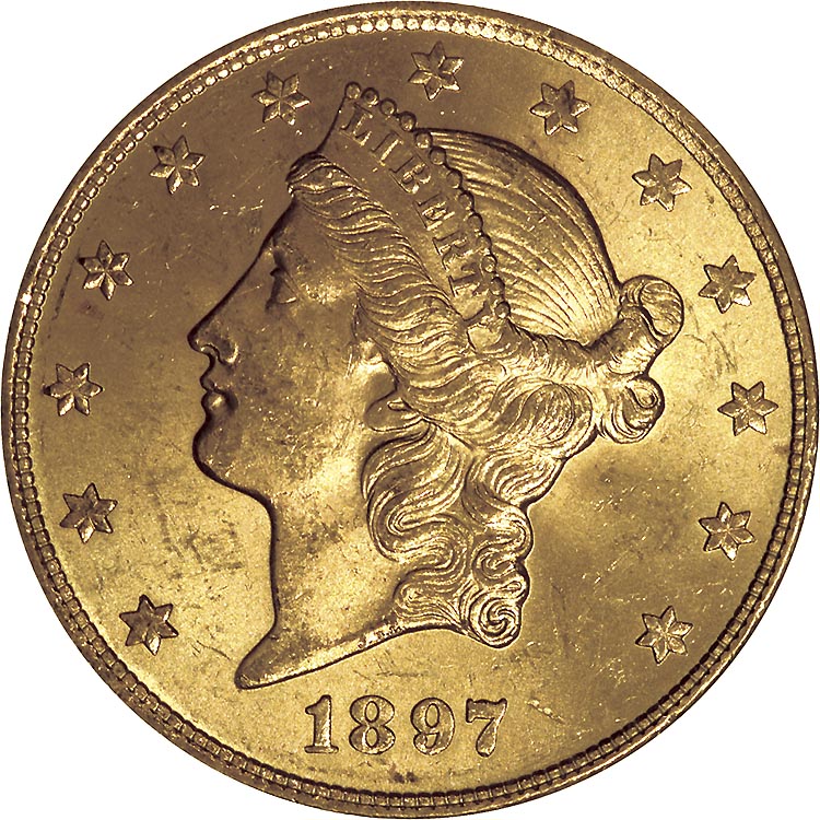 1897 S $20 MS Liberty Head $20 | NGC