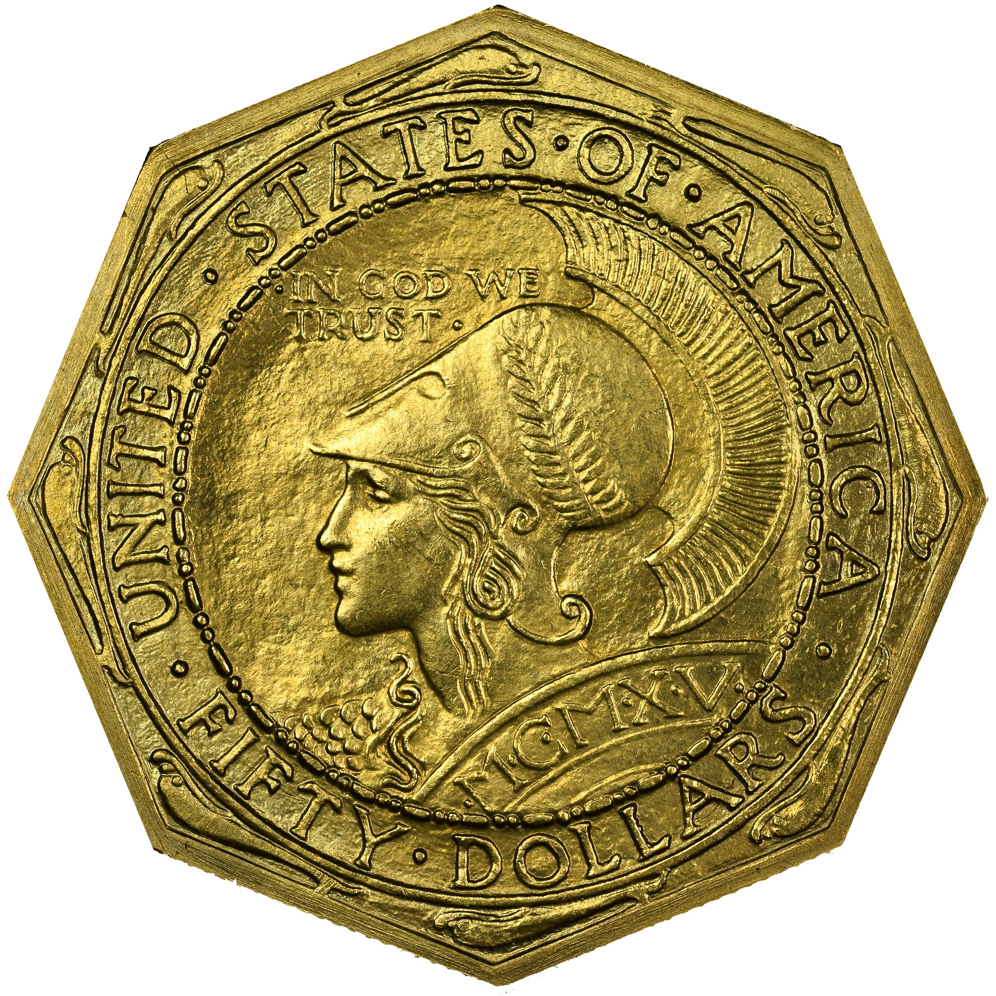 1915 S Octagonal Panama-pacific $50 MS Gold Commemoratives | NGC