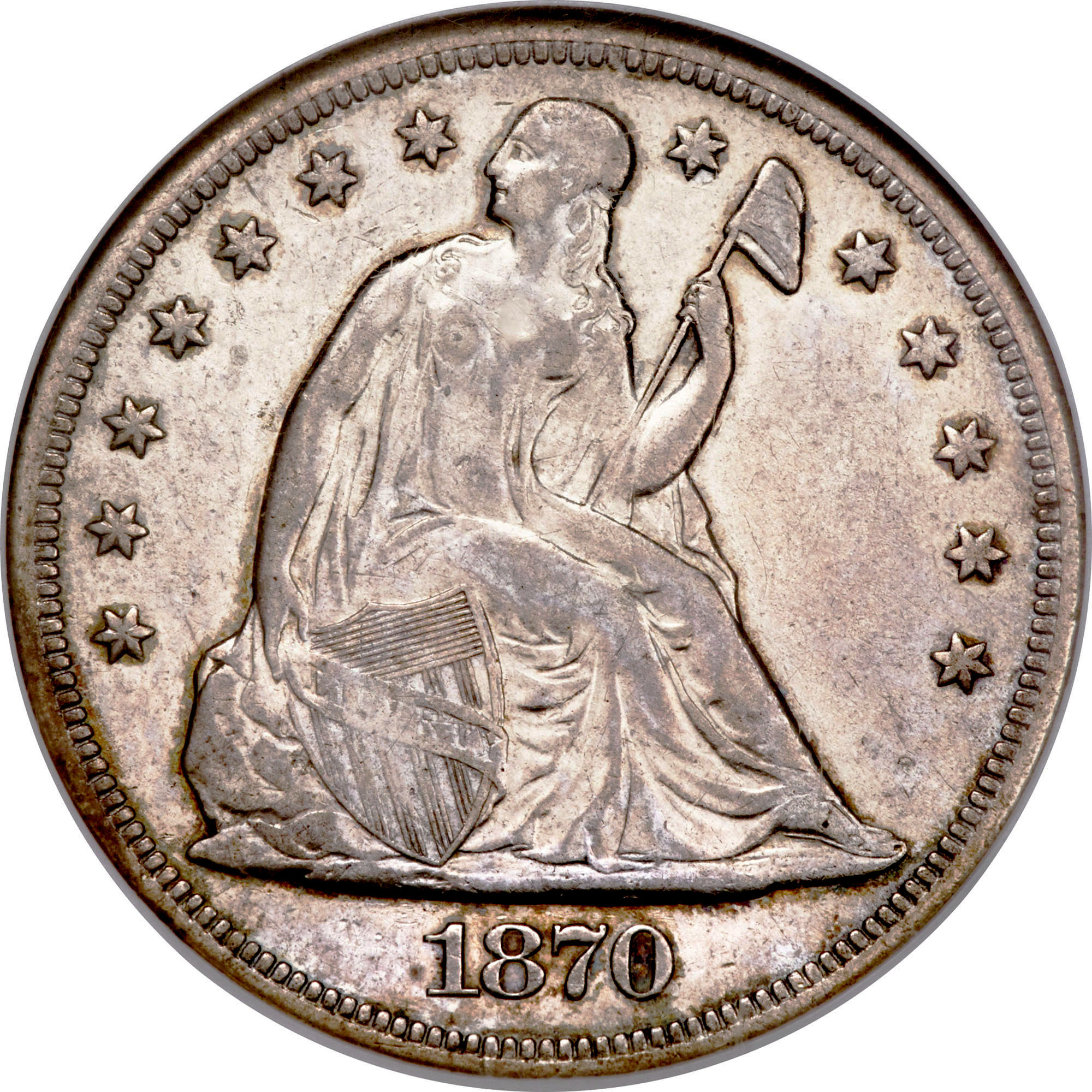 1870 S 1 MS Seated Liberty Dollars NGC 1870 S 1 MS Seated Liberty Dollars NGC