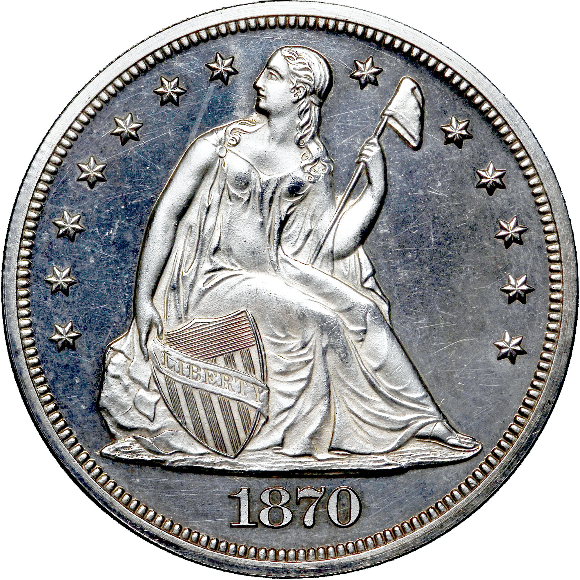 1870 1 PF Seated Liberty Dollars NGC 1870 1 PF Seated Liberty Dollars NGC