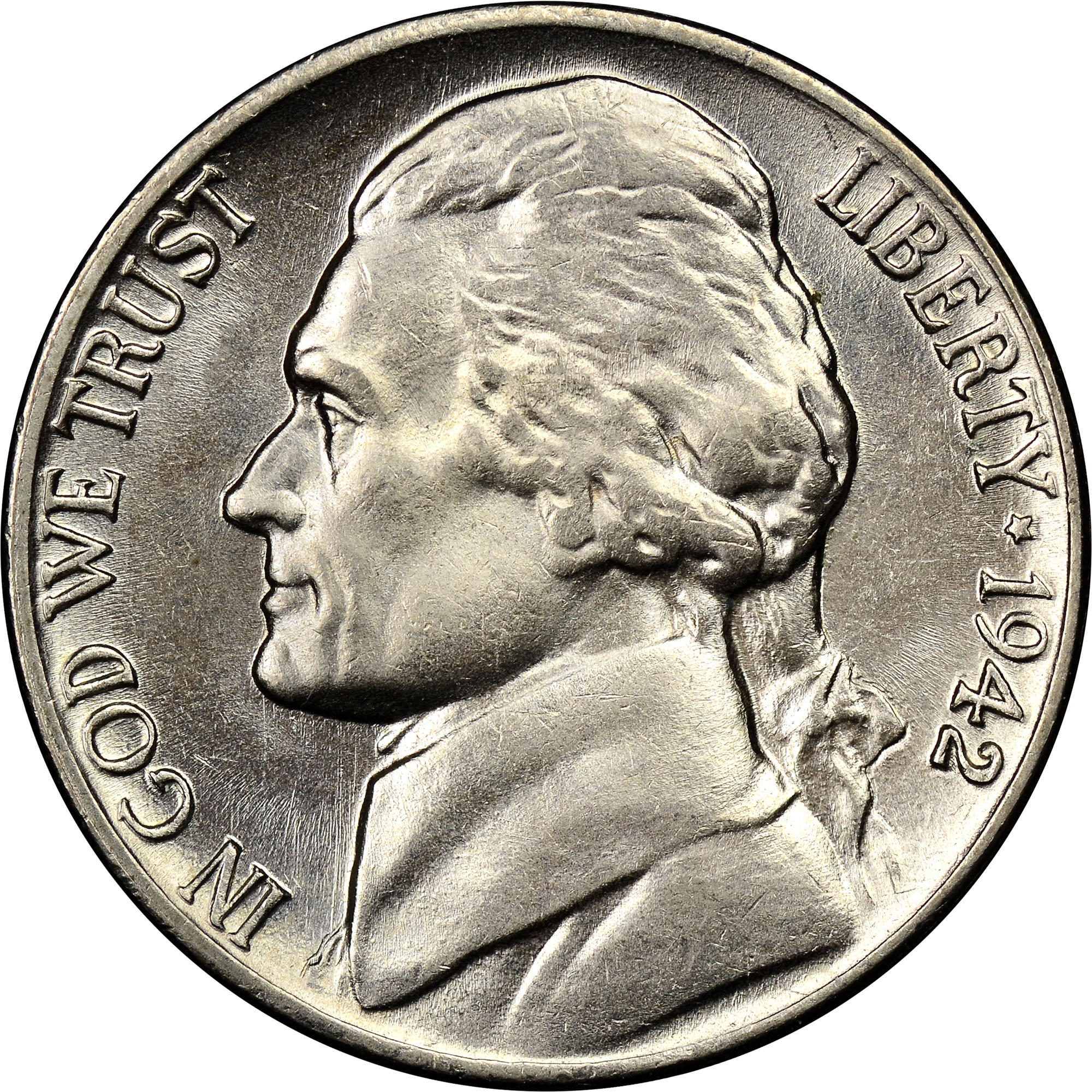 1942 Nickel 5C MS Jefferson Five Cents NGC 1942 Nickel 5C MS Jefferson Five Cents NGC
