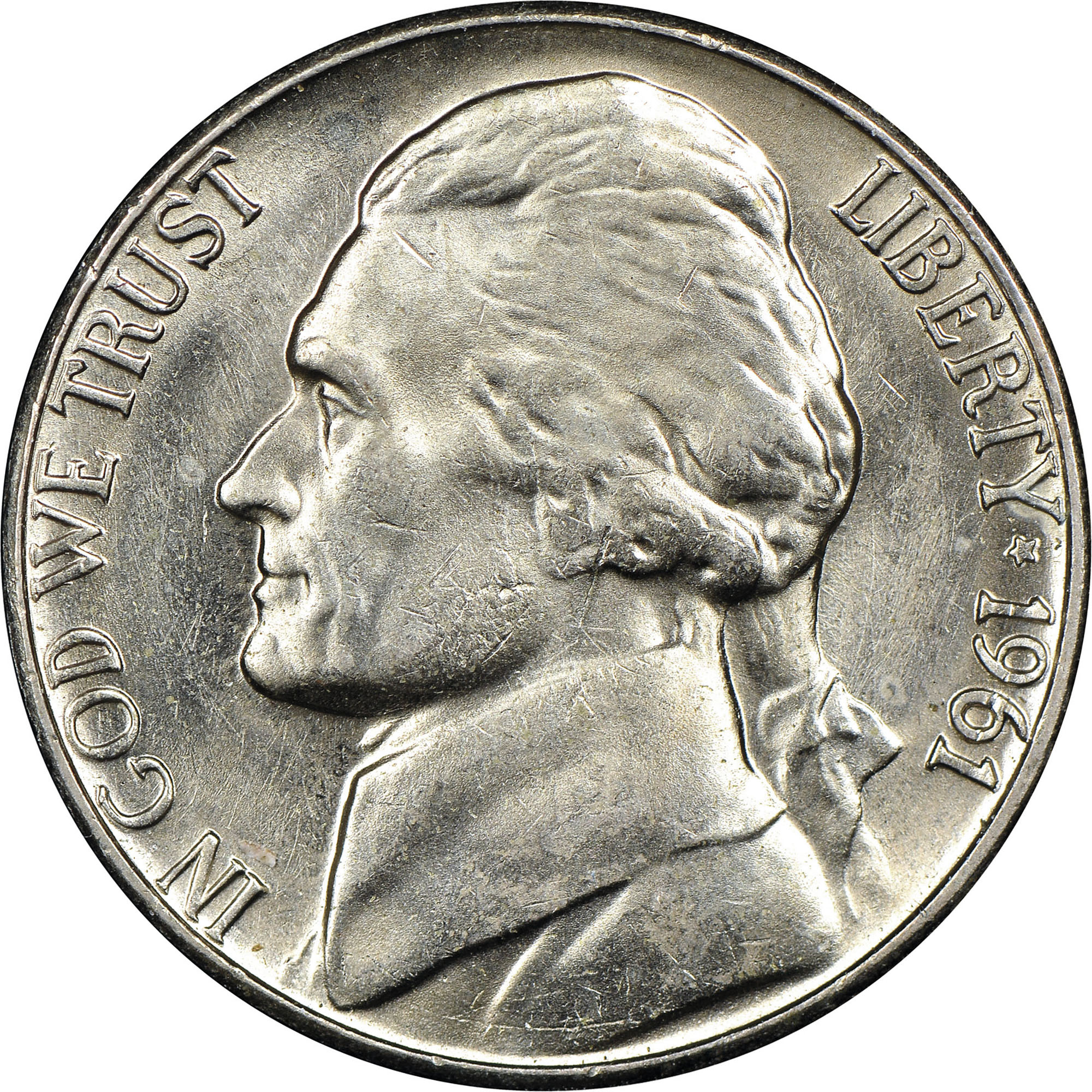 1961 5C MS Jefferson Five Cents NGC