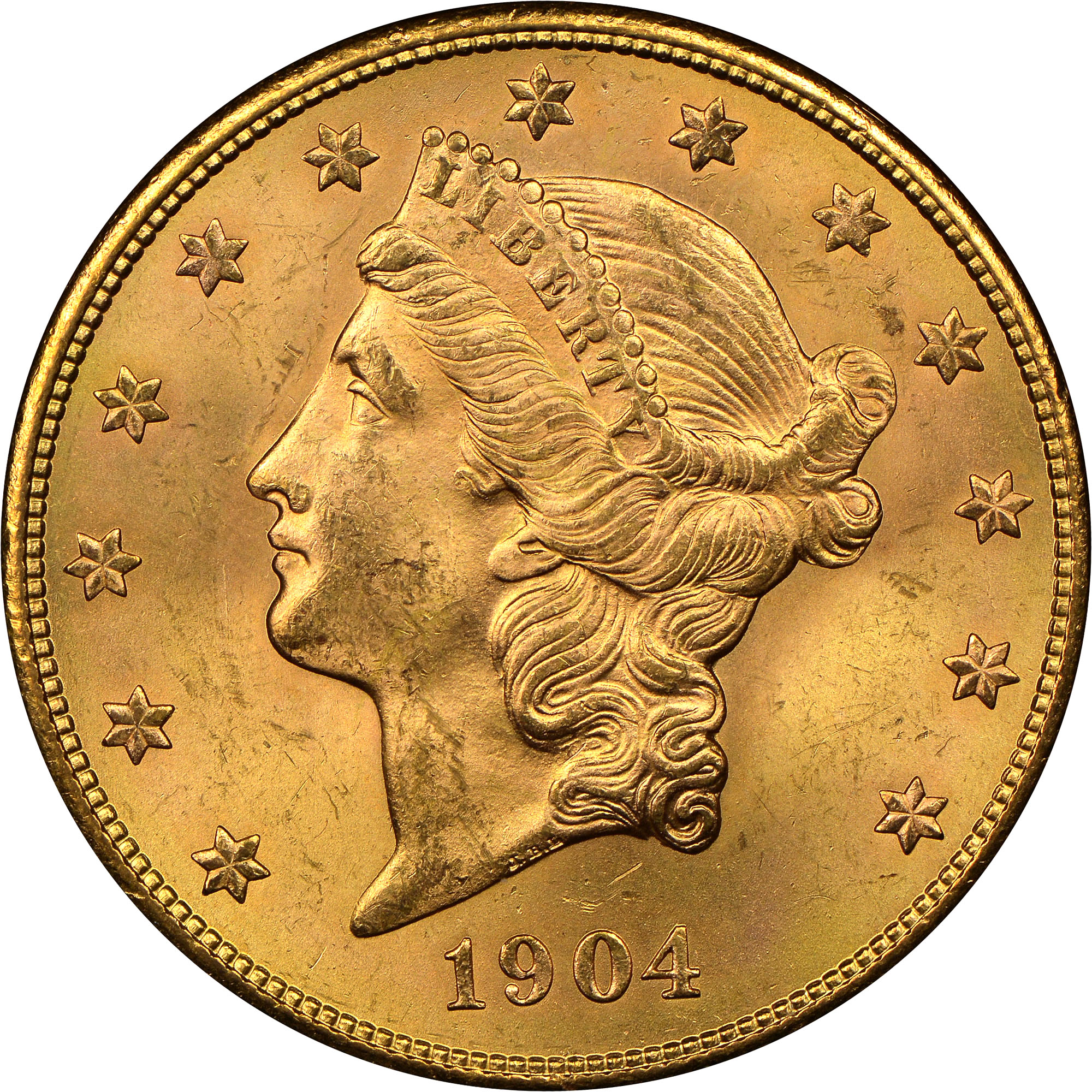 1904 S 20 MS Liberty Head 20 NGC 1904 S 20 MS Liberty Head 20 NGC