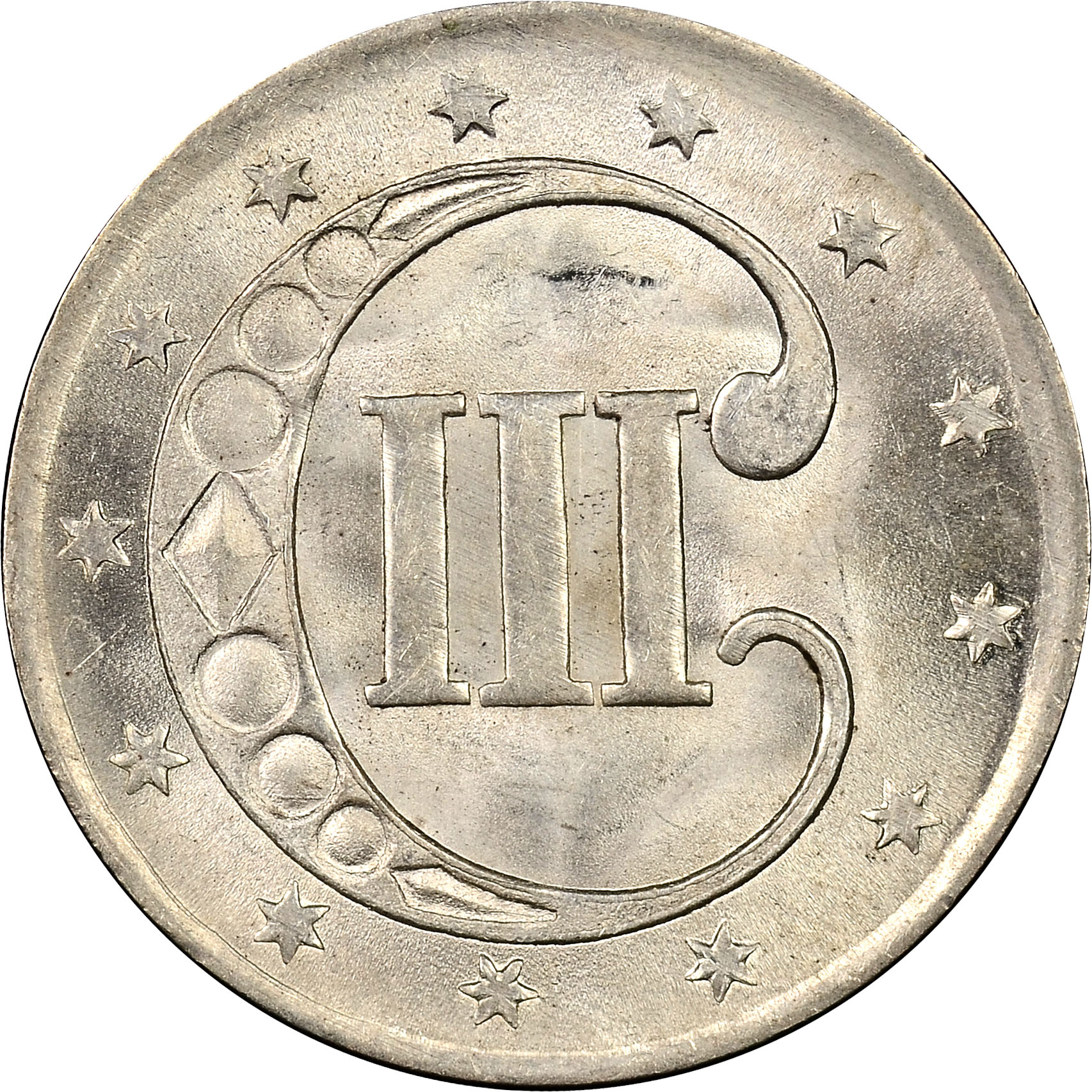 1852 3CS MS Silver Three Cents NGC 1852 3CS MS Silver Three Cents NGC