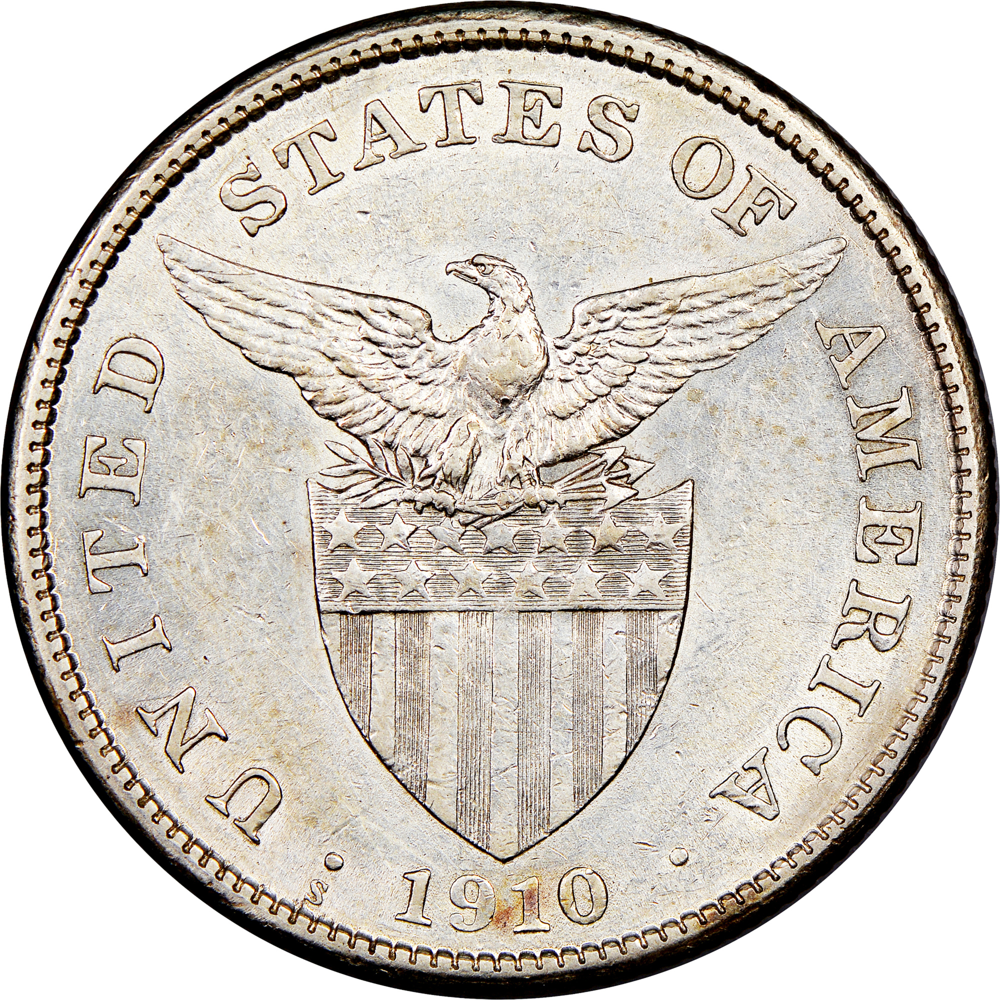 1910 S USA Phil Peso MS Philippines Under U S Sovereignty NGC