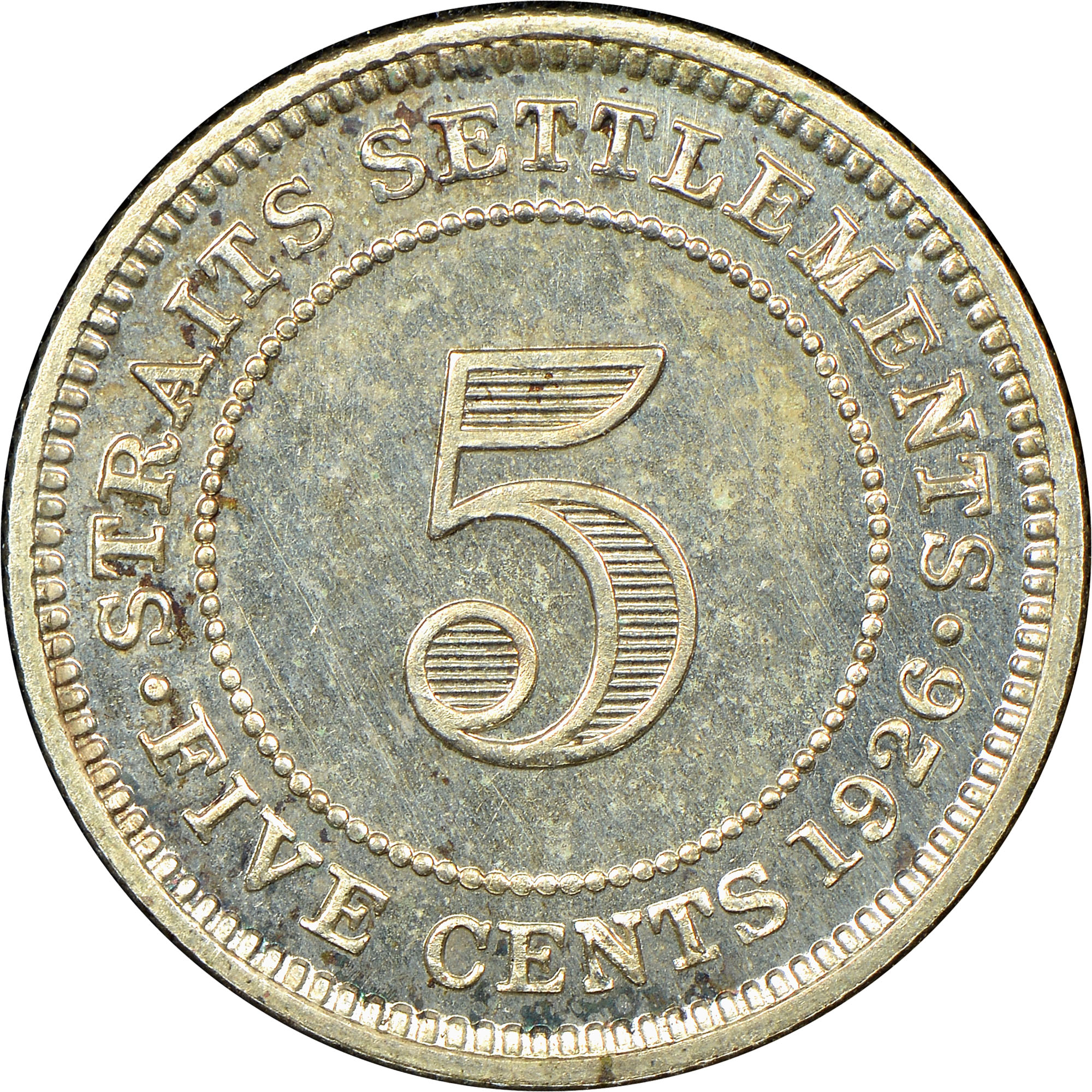 Straits Settlements 5 Cents KM 36 Prices & Values | NGC