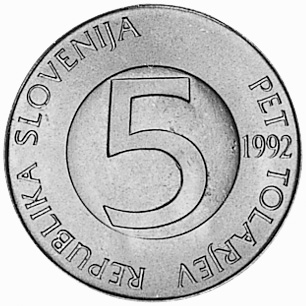 Slovenia 5 Tolarjev KM 6 Prices & Values | NGC