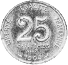 France 25 Centimes KM AE39 Prices & Values | NGC
