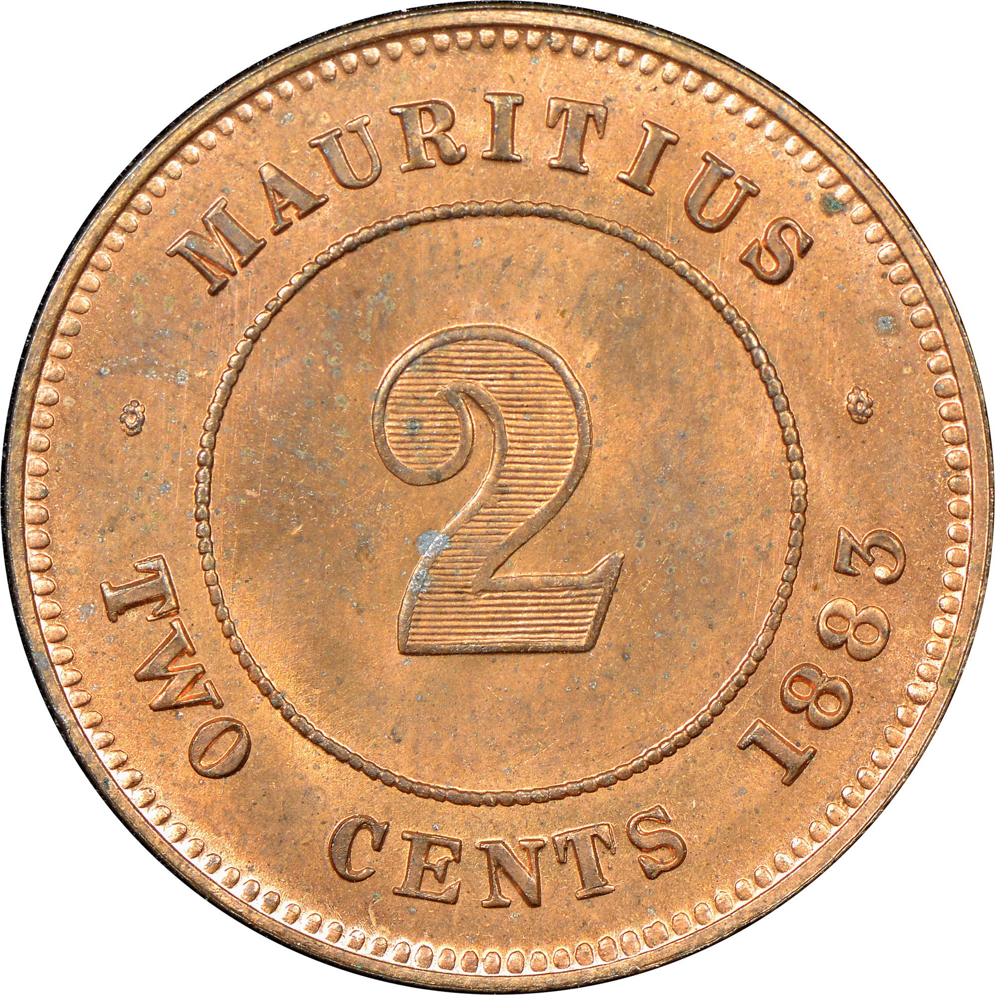Mauritius 2 Cents KM 8 Prices & Values | NGC