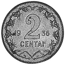 Lithuania 2 Centai KM 80 Prices & Values | NGC