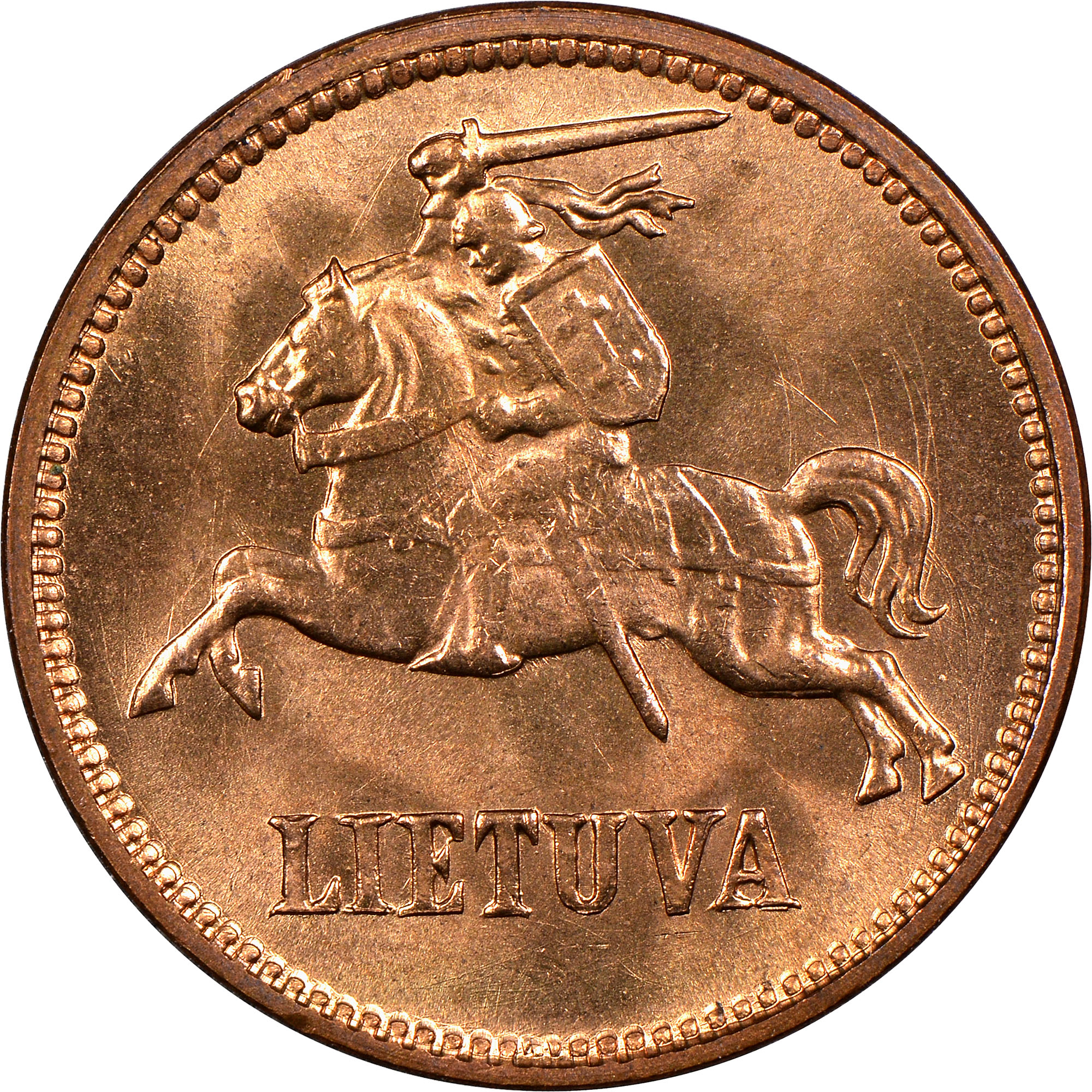 Lithuania 5 Centai KM 81 Prices & Values | NGC