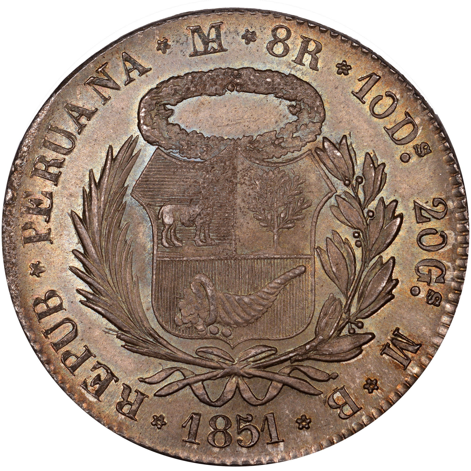 Peru 8 Reales KM 142.10 Prices & Values | NGC