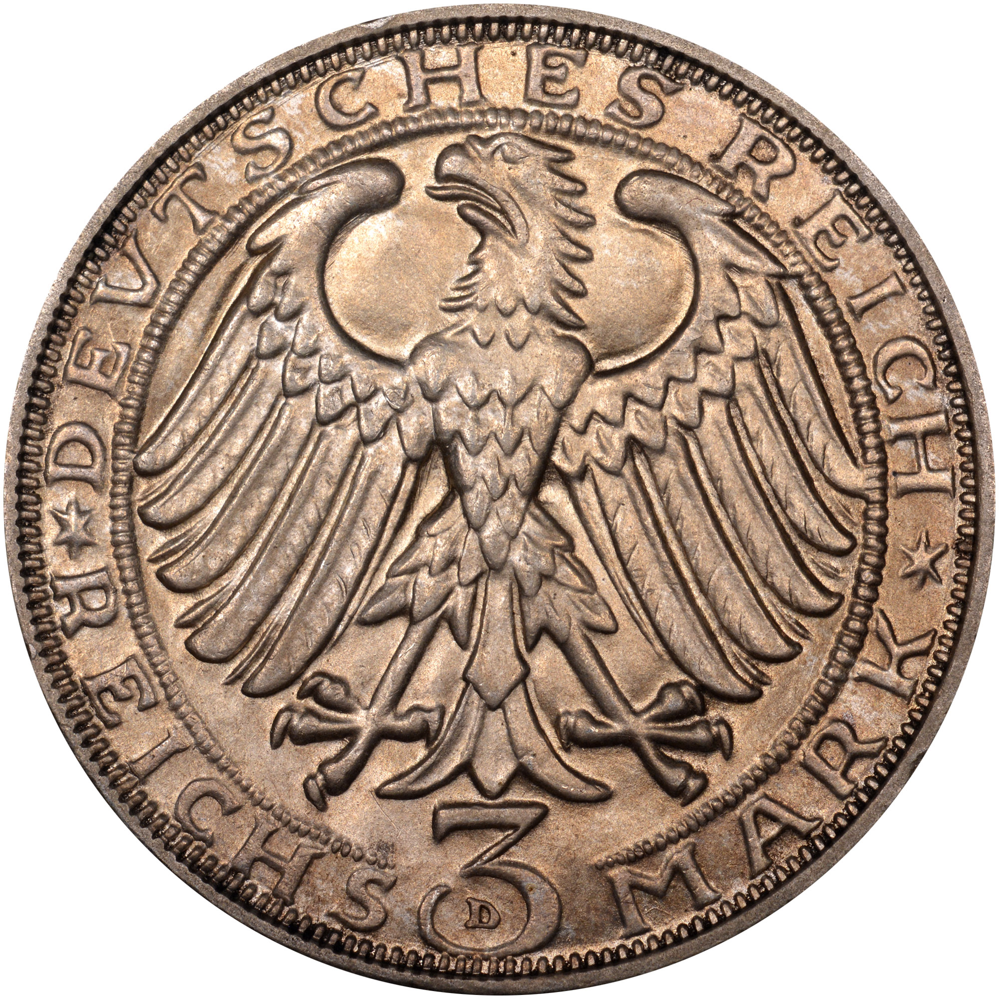 Germany - Weimar Republic 3 Reichsmark KM 58 Prices & Values | NGC