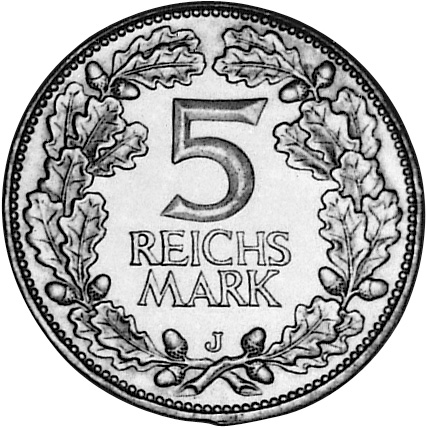 Germany - Weimar Republic 5 Reichsmark KM 47 Prices & Values | NGC