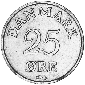 Denmark 25 Øre KM 842.1 Prices & Values | NGC