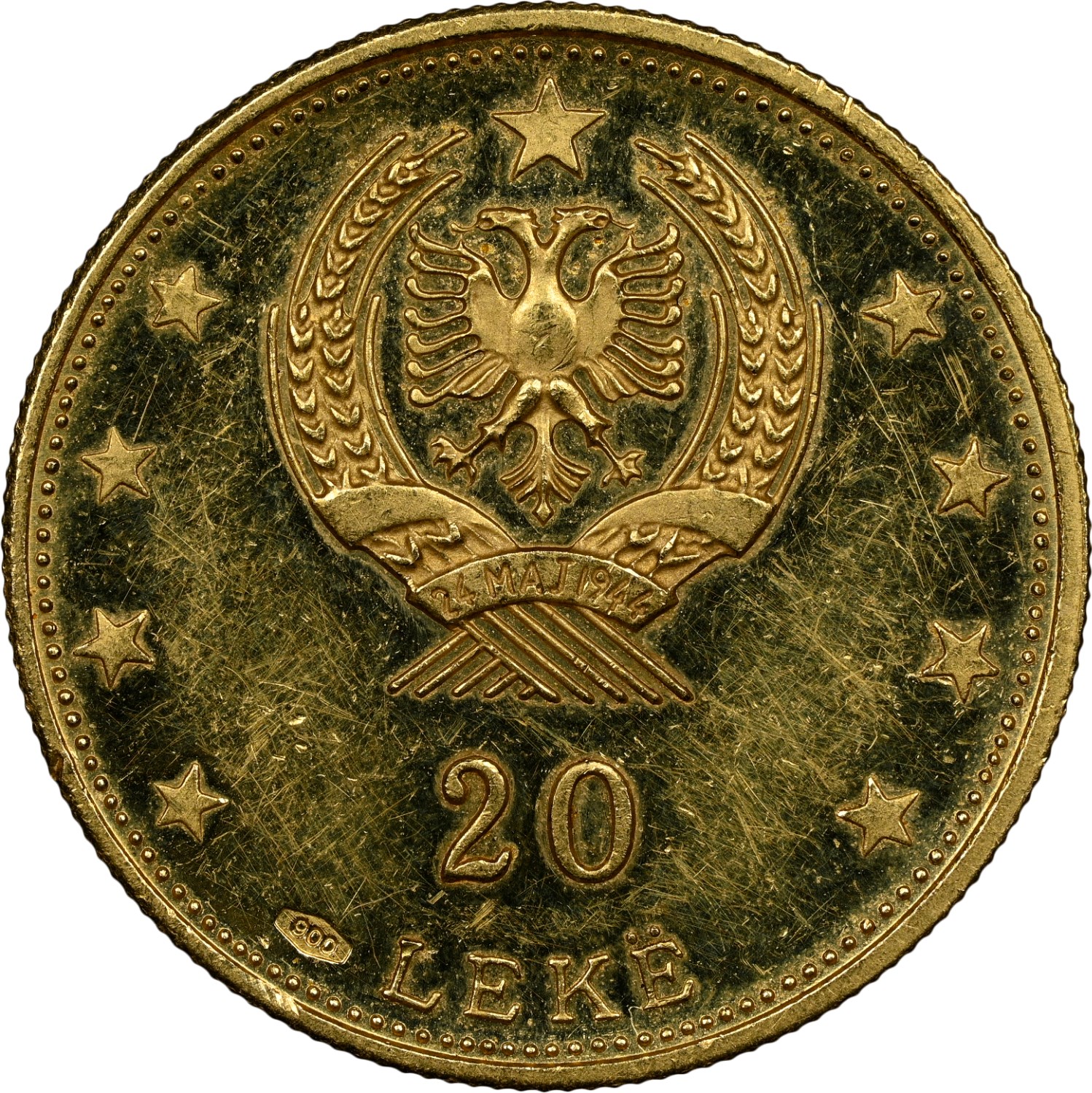 Albania 20 Leke KM 51.1 Prices & Values | NGC