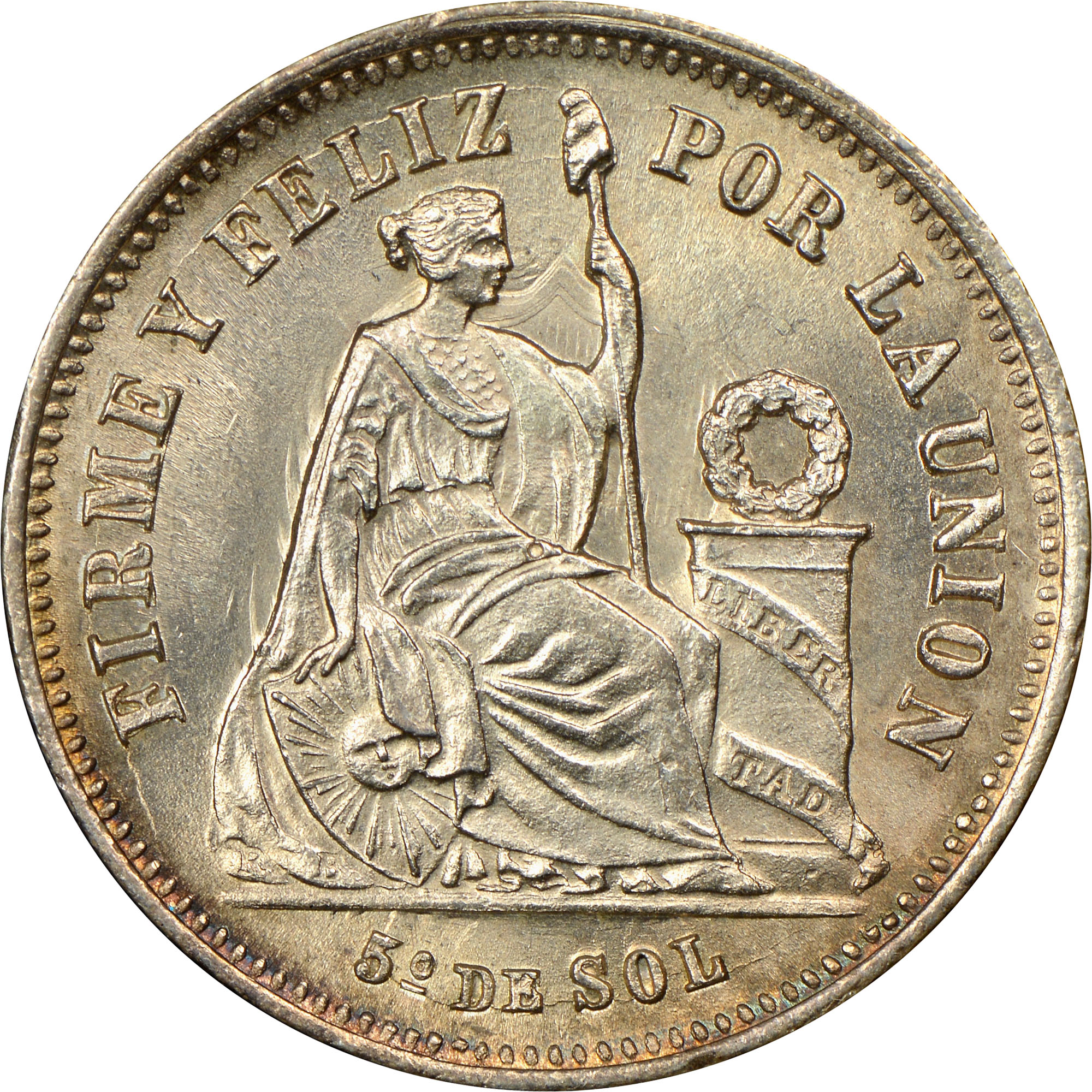 Peru 1/5 Sol KM 191 Prices & Values | NGC