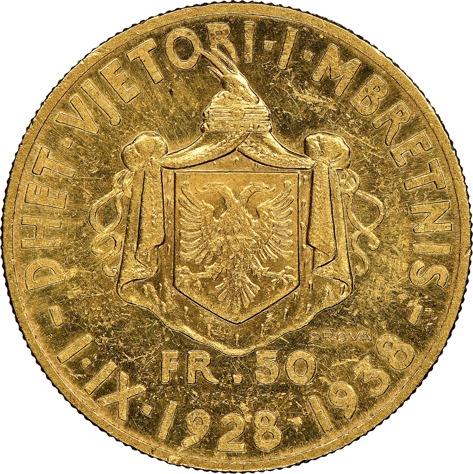 Albania 50 Franga Ari KM Pr53 Prices & Values | NGC