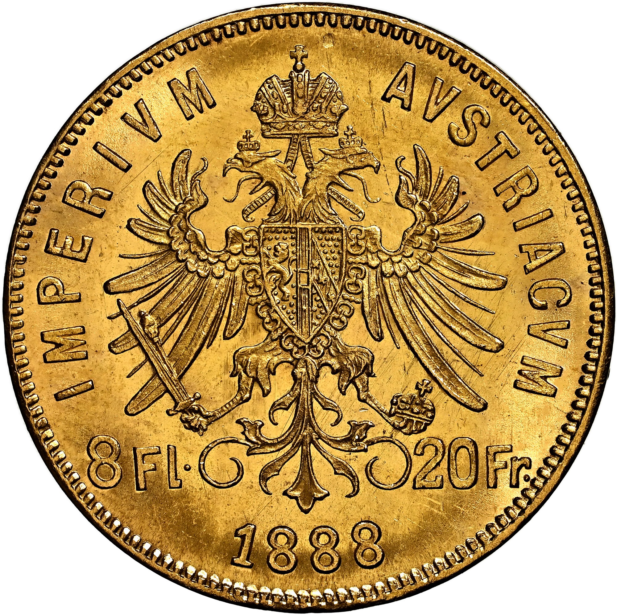 Austria 8 Florins-20 Francs KM 2269 Prices & Values | NGC
