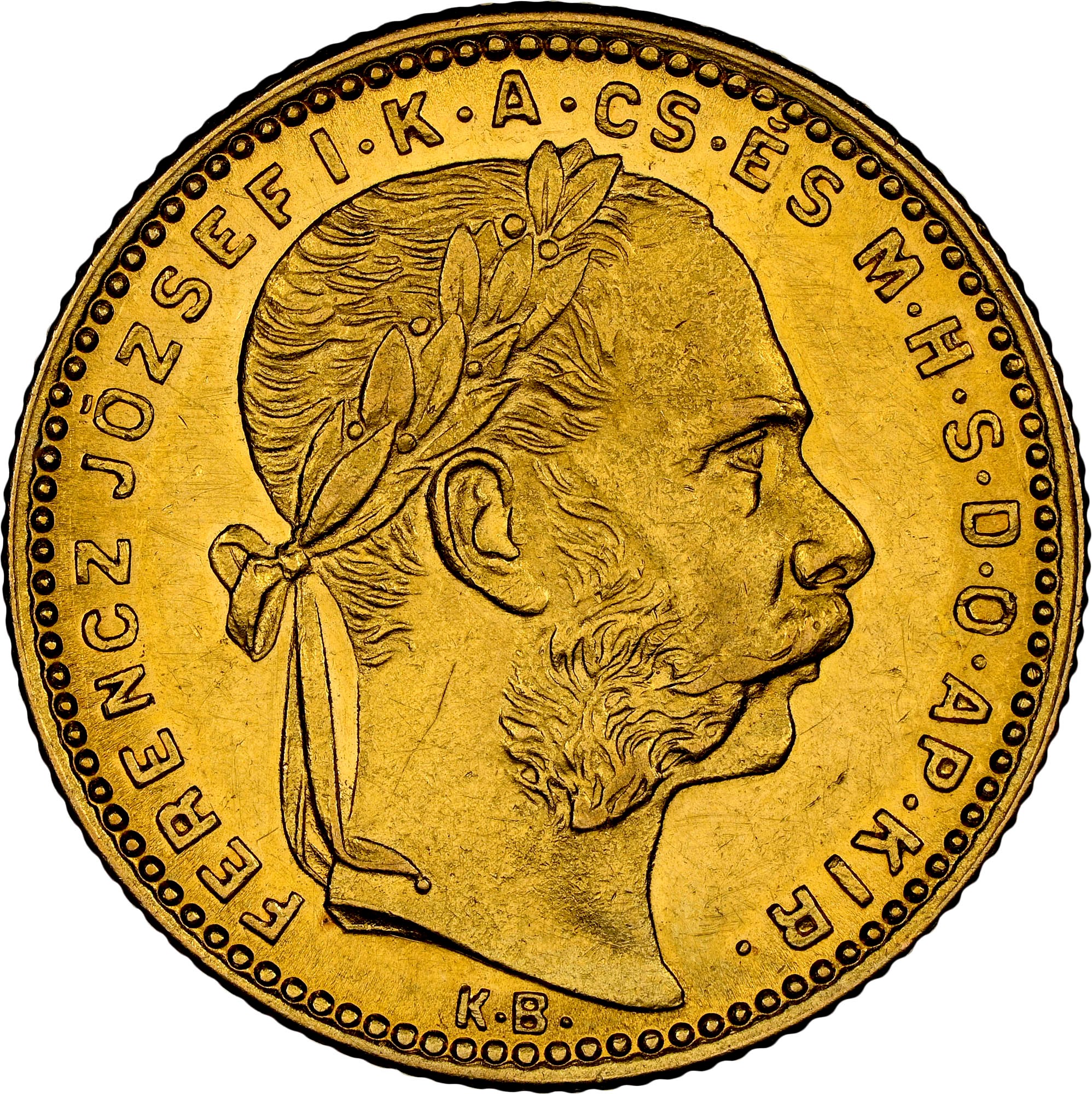 Austria 8 Florins-20 Francs KM 2269 Prices & Values | NGC