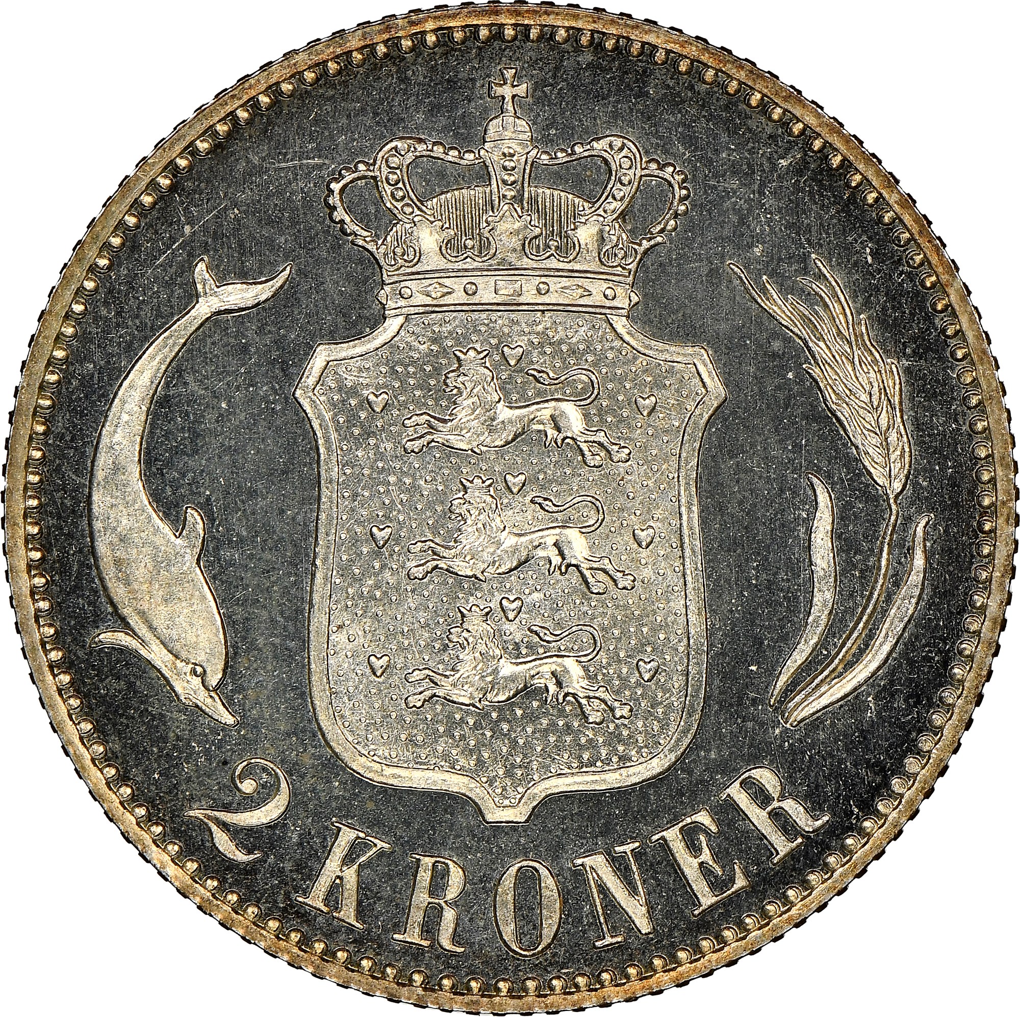 Denmark 2 Kroner KM 798.2 Prices & Values | NGC