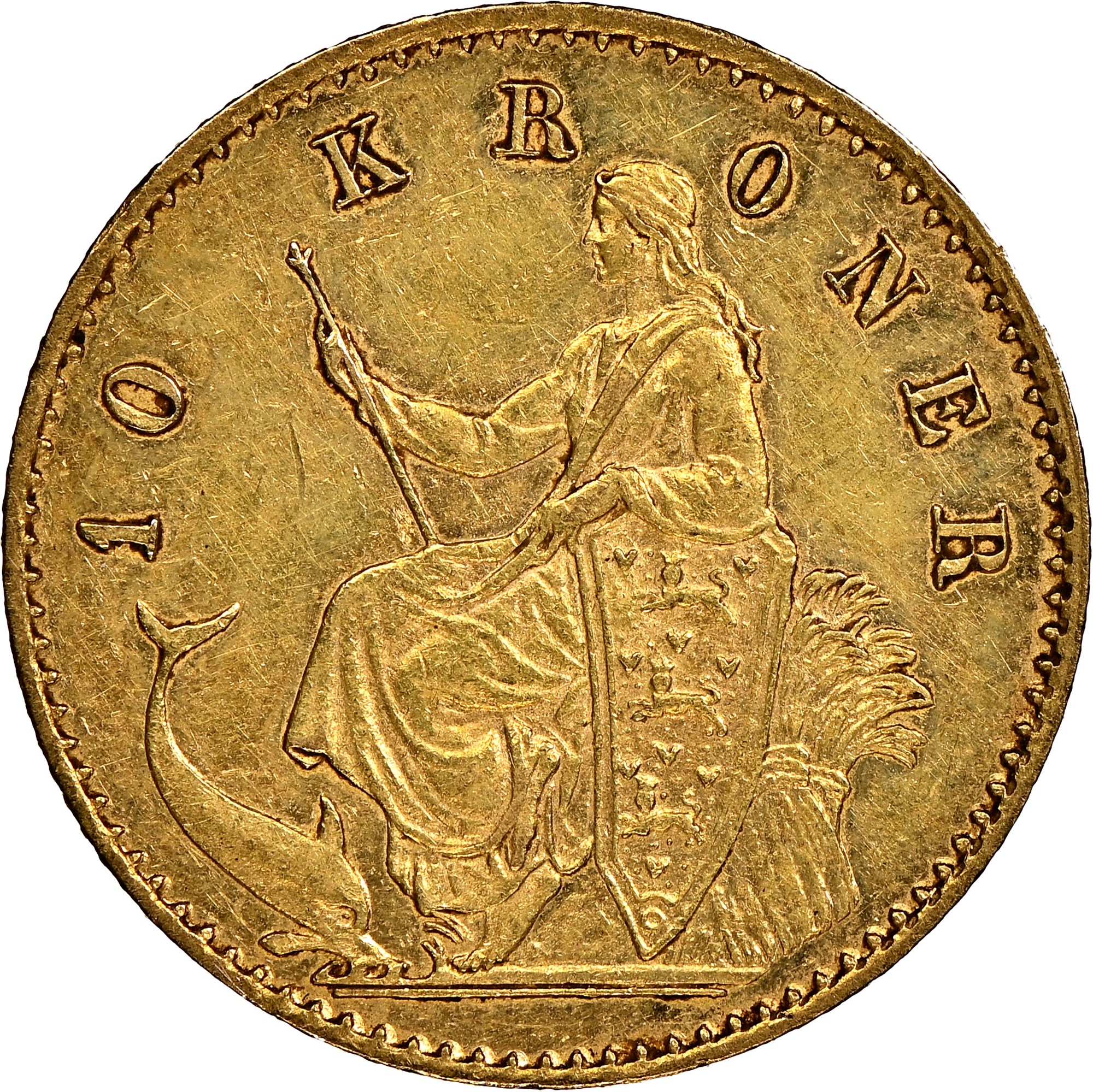 Denmark 10 Kroner KM 790.1 Prices & Values | NGC
