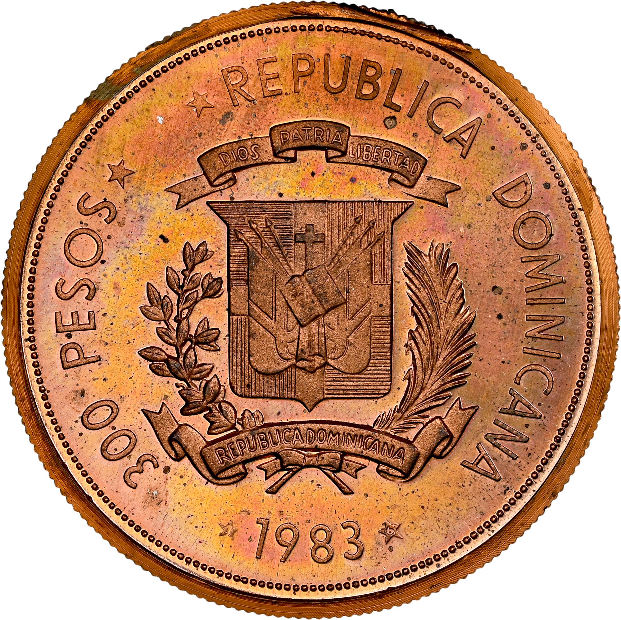 Dominican Republic 300 Pesos X 5b Prices Values NGC Dominican Republic 300 Pesos X 5b Prices Values NGC