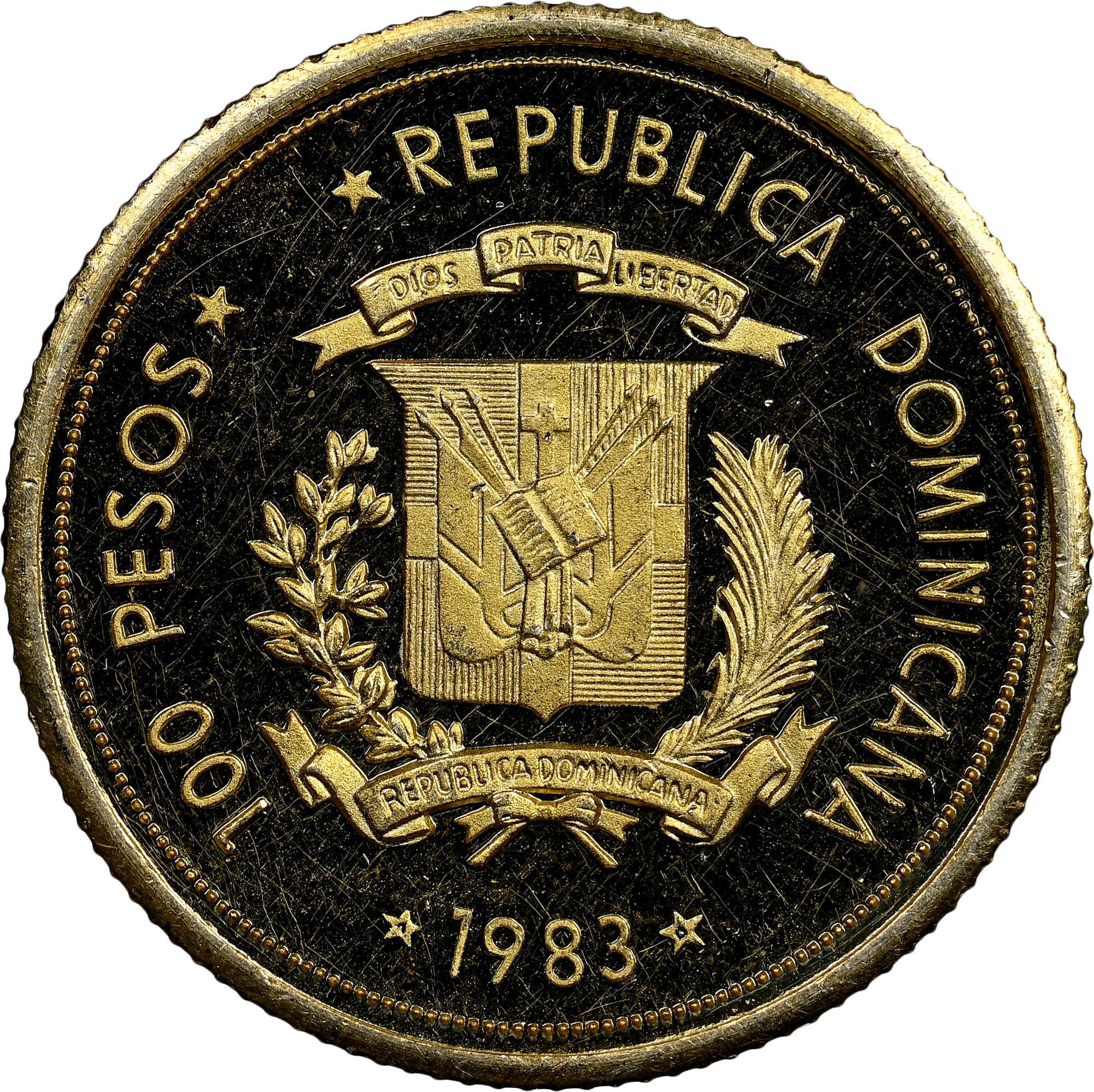 Dominican Republic 100 Pesos X TS4 Prices & Values | NGC