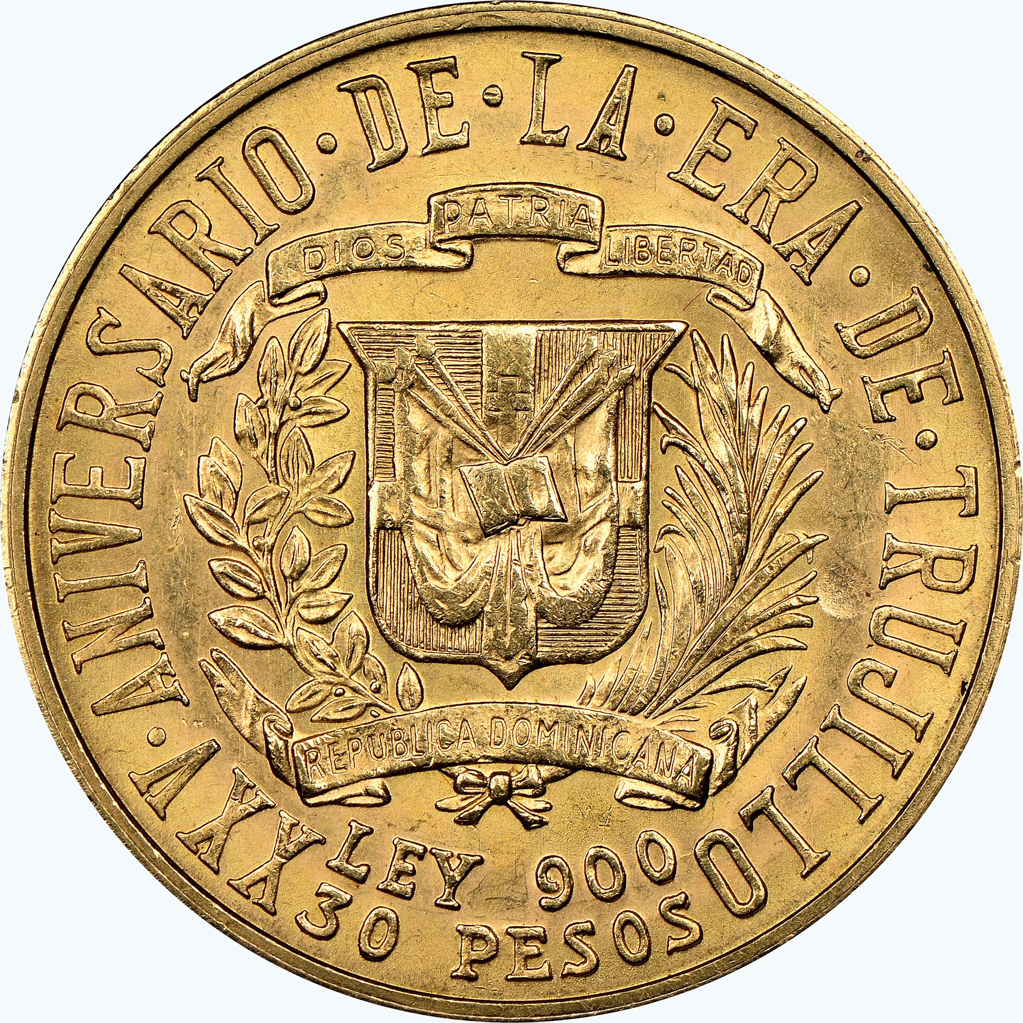 Dominican Republic 30 Pesos KM 24 Prices & Values | NGC