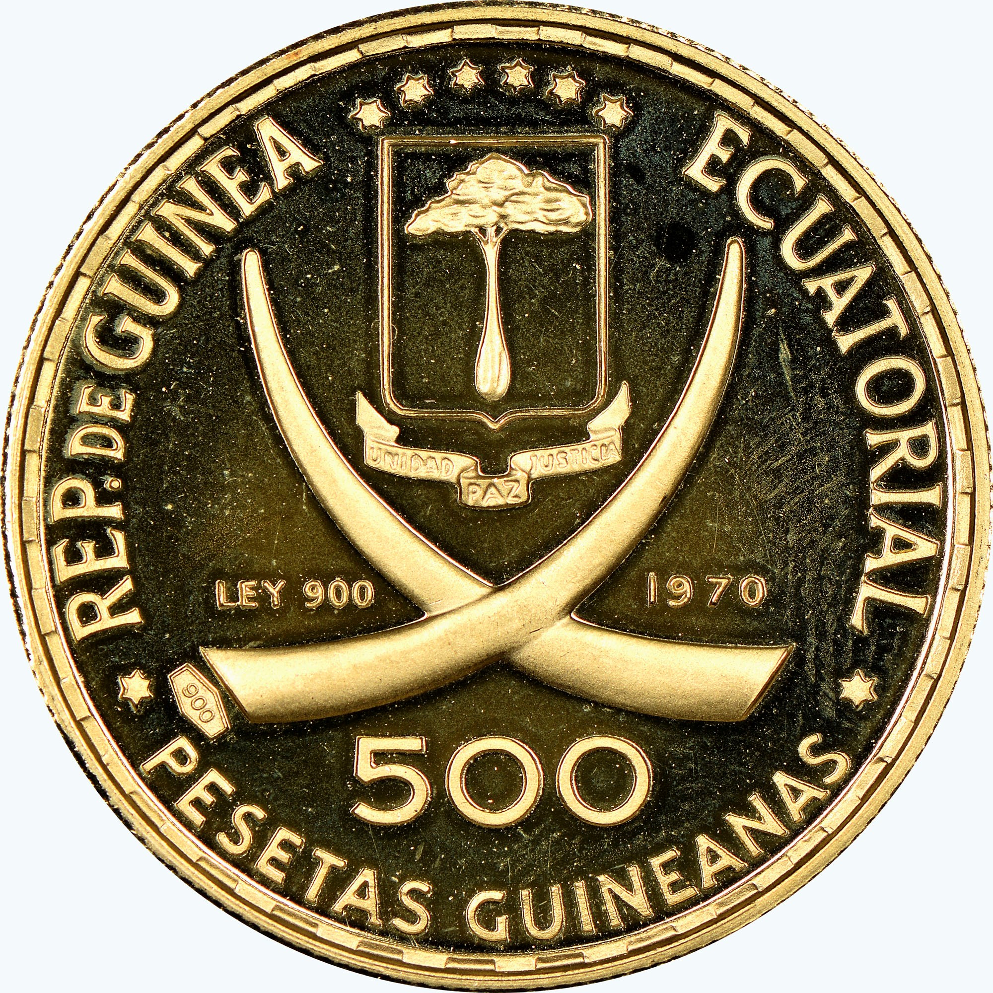 Equatorial Guinea 500 Pesetas KM 24 Prices & Values | NGC