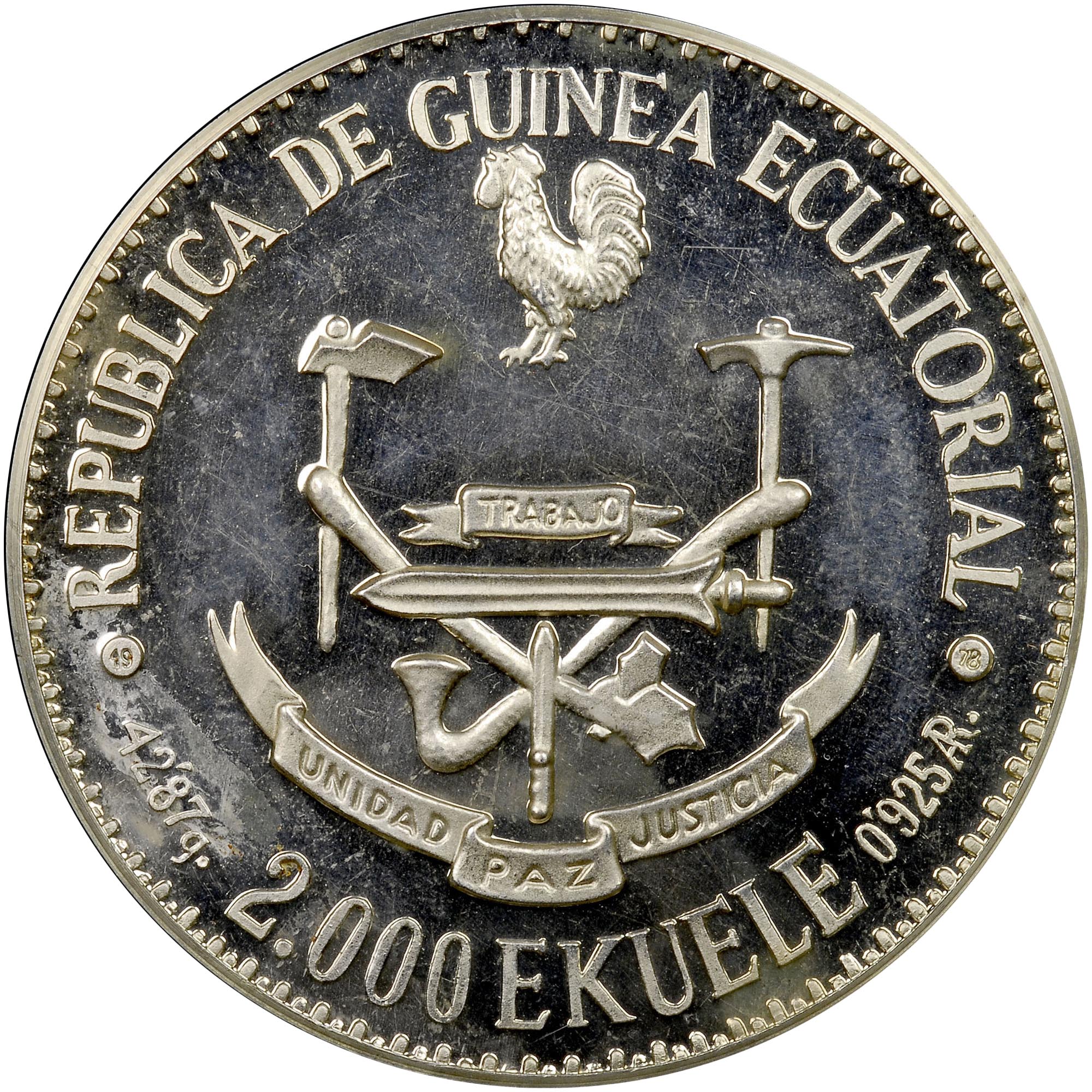 Equatorial Guinea 2000 Ekuele KM 36 Prices & Values | NGC
