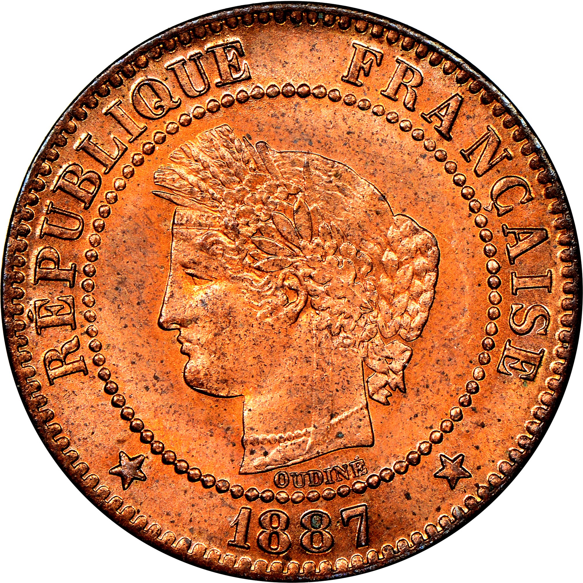 France 2 Centimes KM 827.1 Prices & Values | NGC