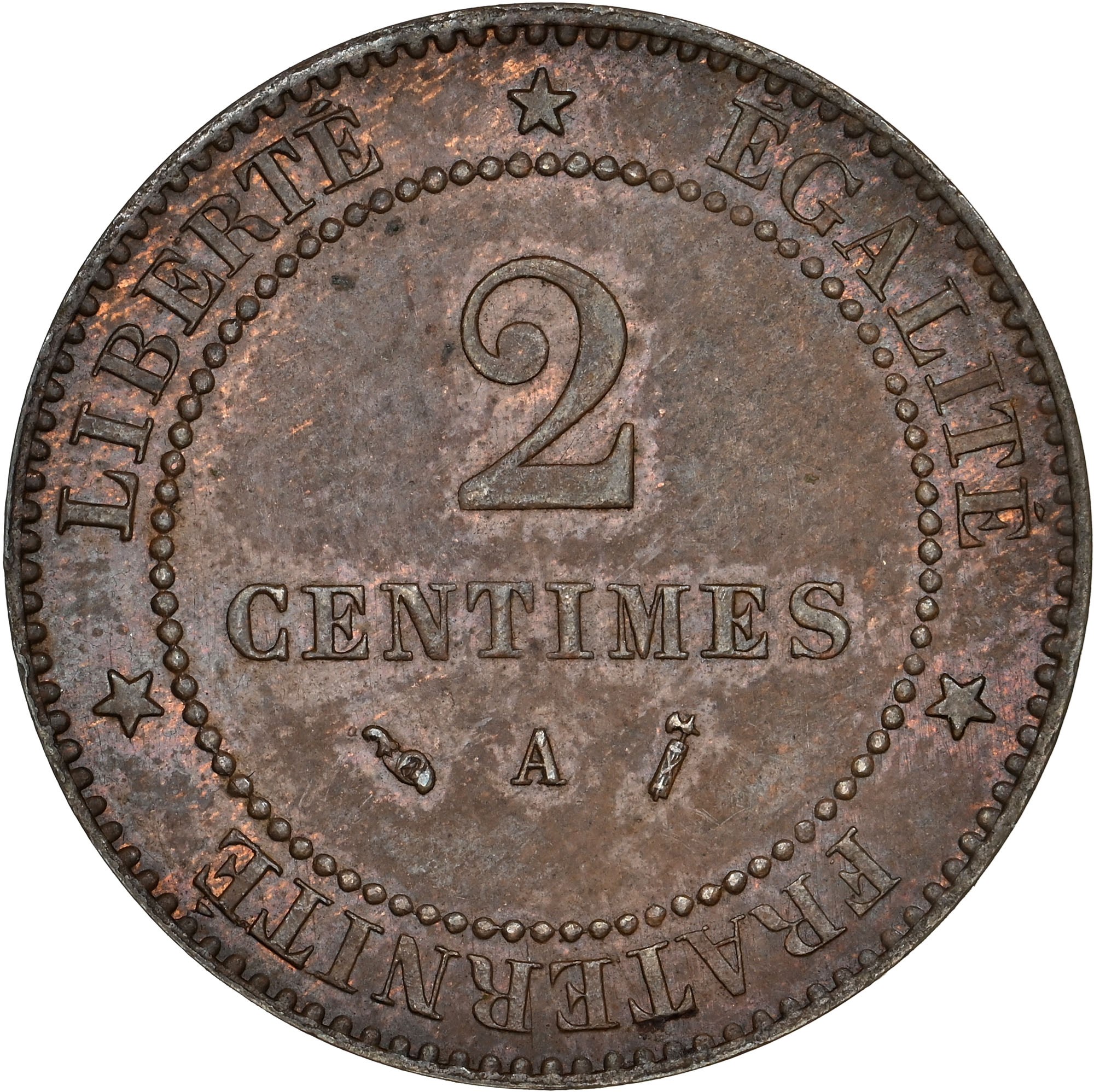 France 2 Centimes KM 827.1 Prices & Values | NGC