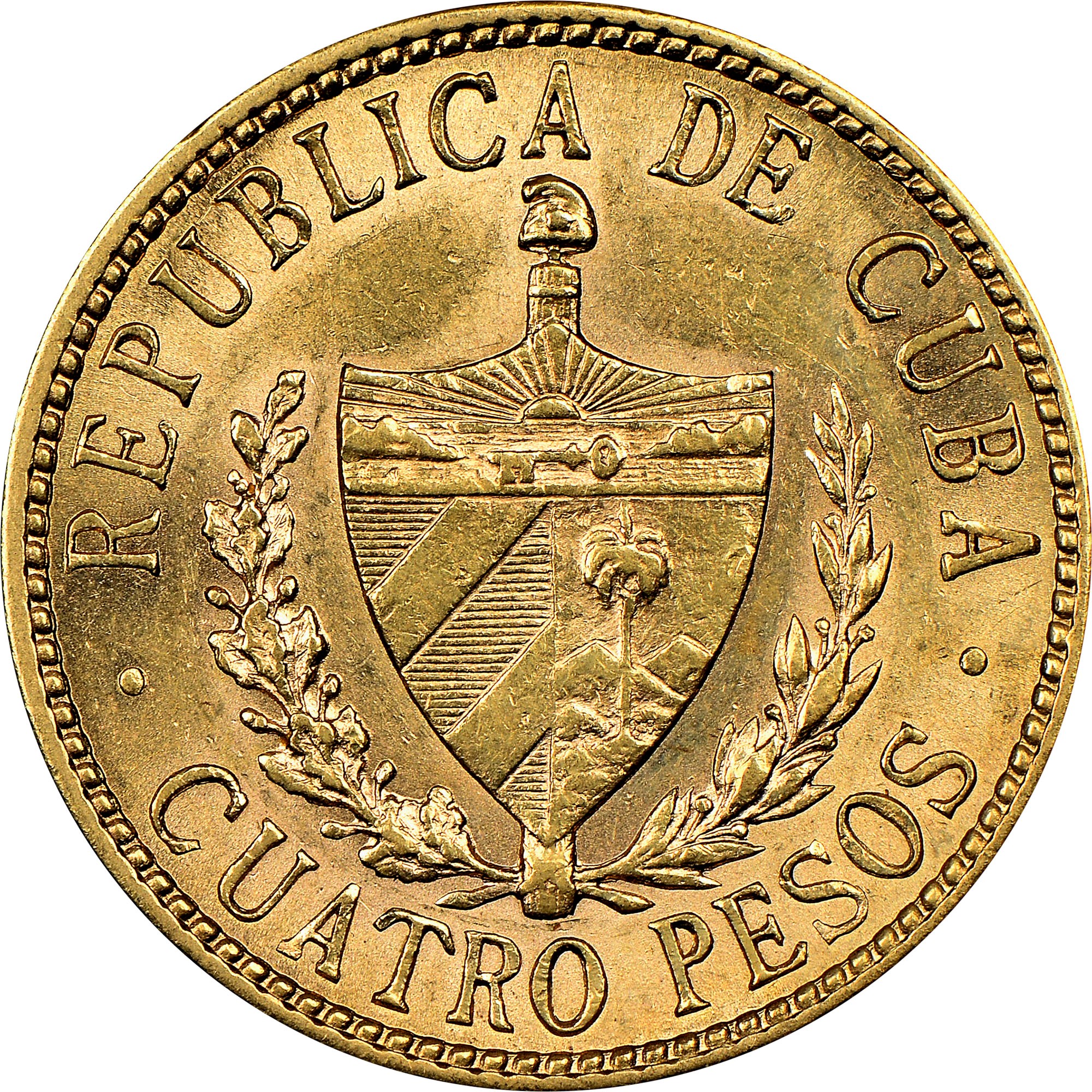 Cuba 4 Pesos KM 18 Prices & Values | NGC