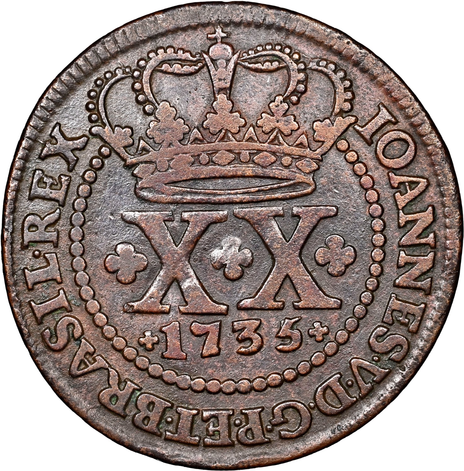 Brazil 20 Reis KM 166.2 Prices & Values | NGC