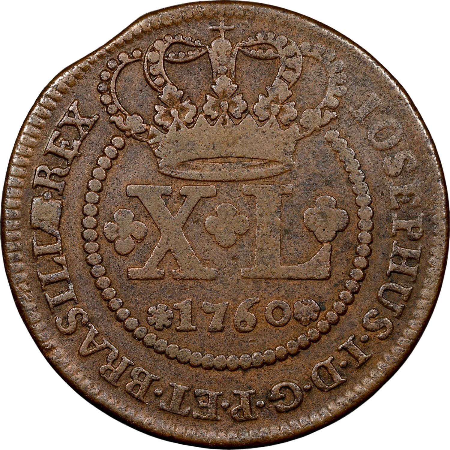 Brazil 40 Reis KM 184.1 Prices & Values | NGC