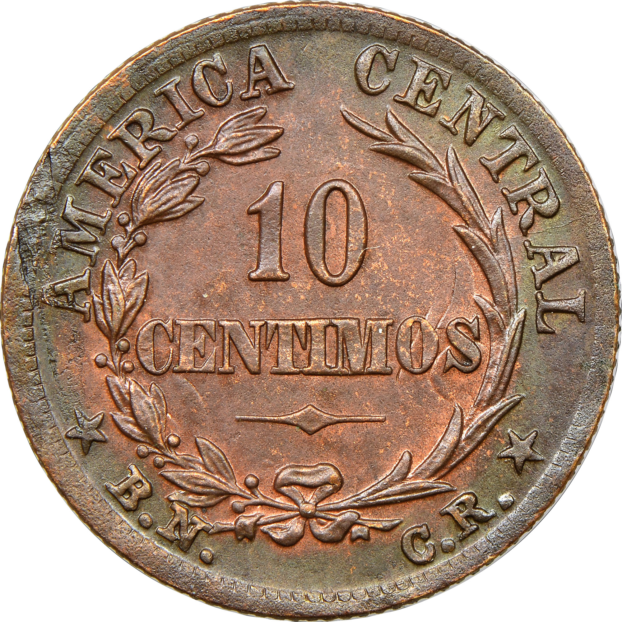 Costa Rica 10 Centimos KM 180 Prices & Values | NGC