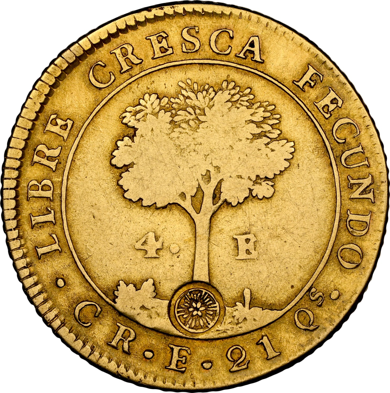 Costa Rica 4 Escudos KM 29 Prices & Values | NGC