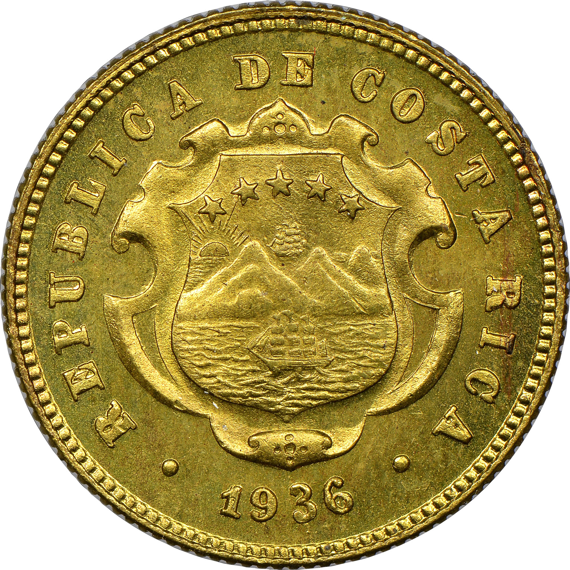 Costa Rica 10 Centimos KM 174 Prices & Values | NGC