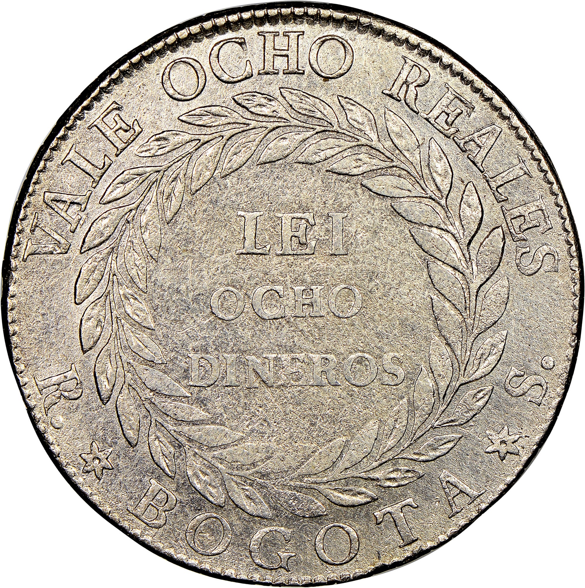 Colombia 8 Reales KM 98 Prices & Values | NGC