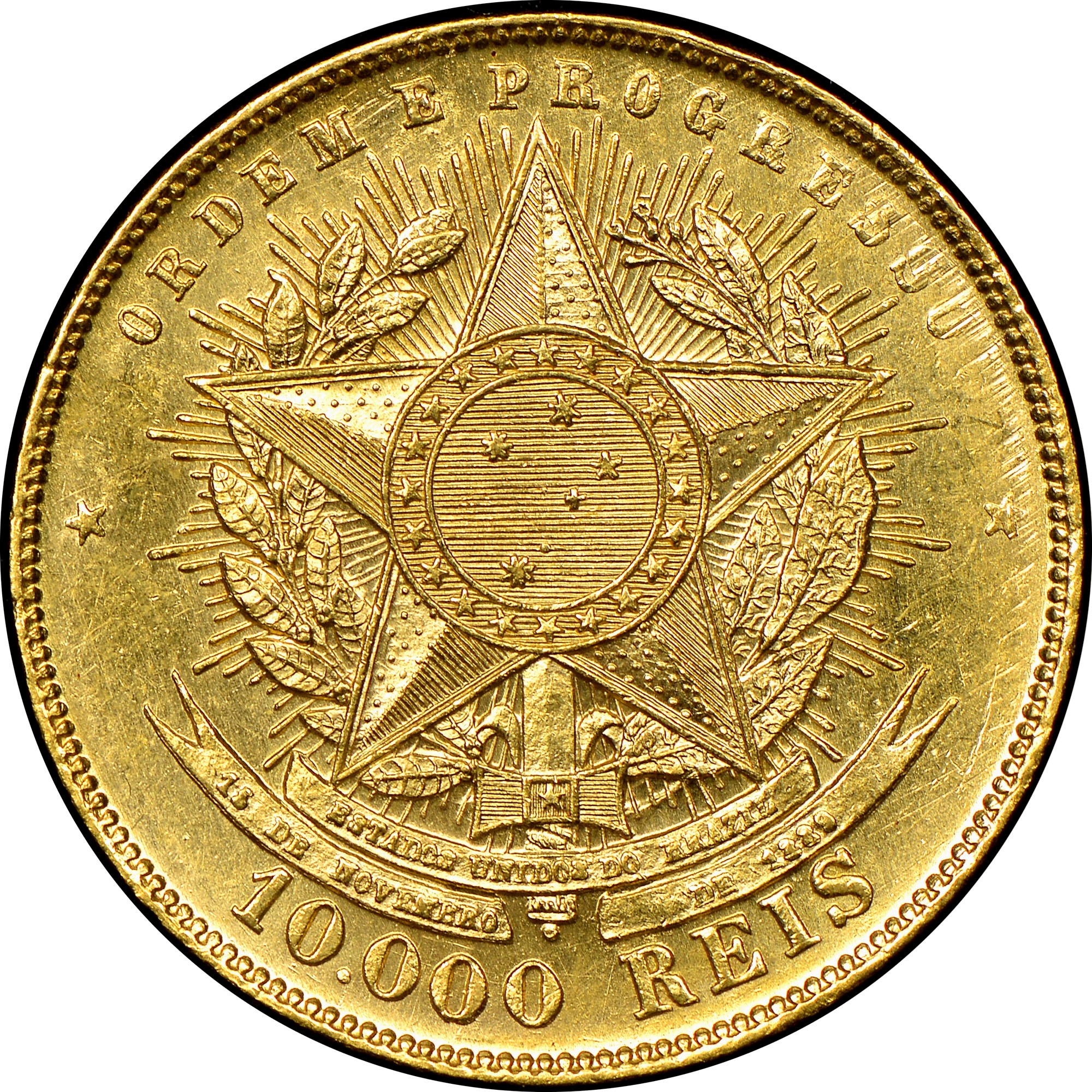 Brazil 10000 Reis KM 496 Prices & Values | NGC