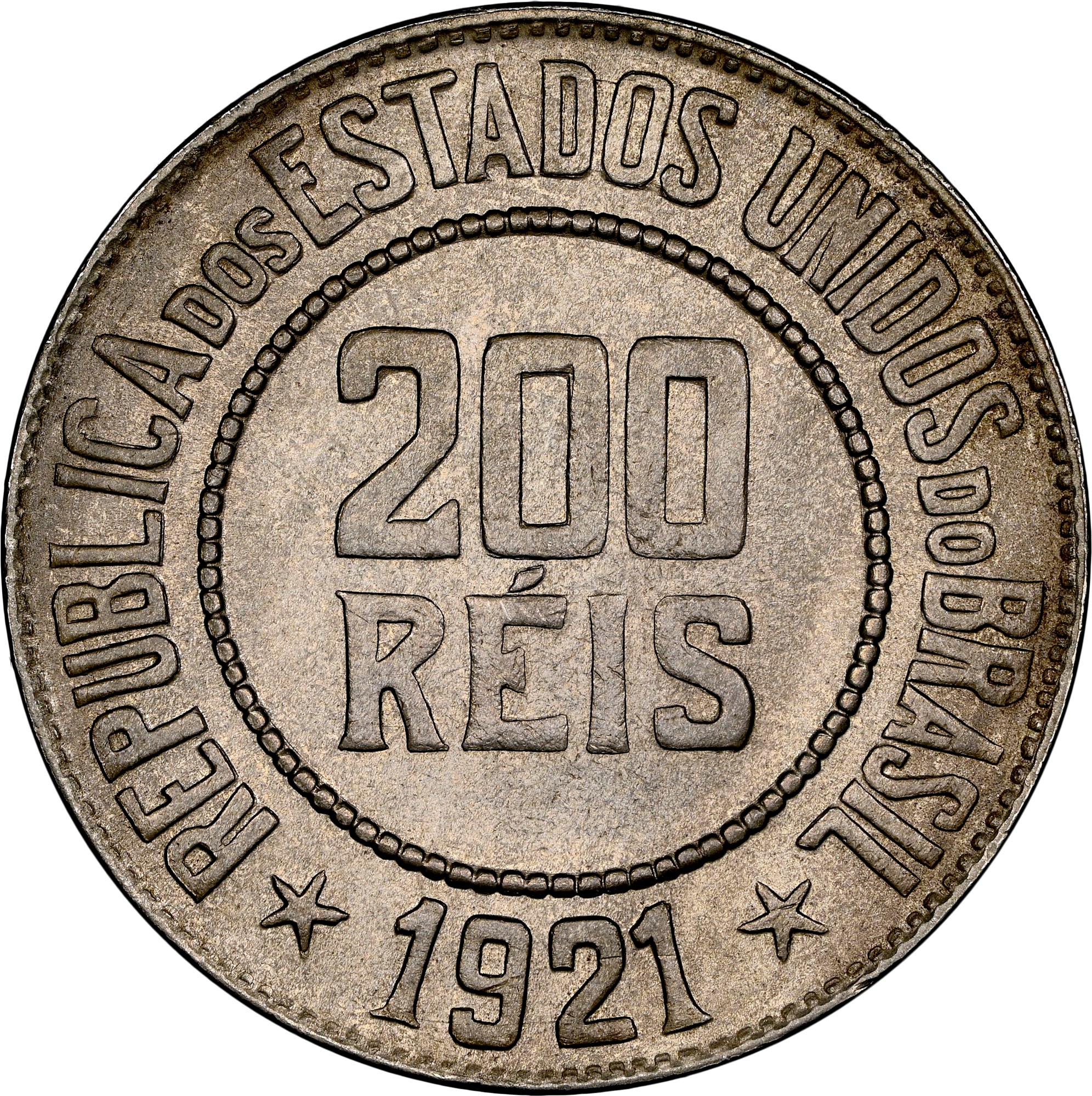 Brazil 200 Reis KM 519 Prices & Values | NGC